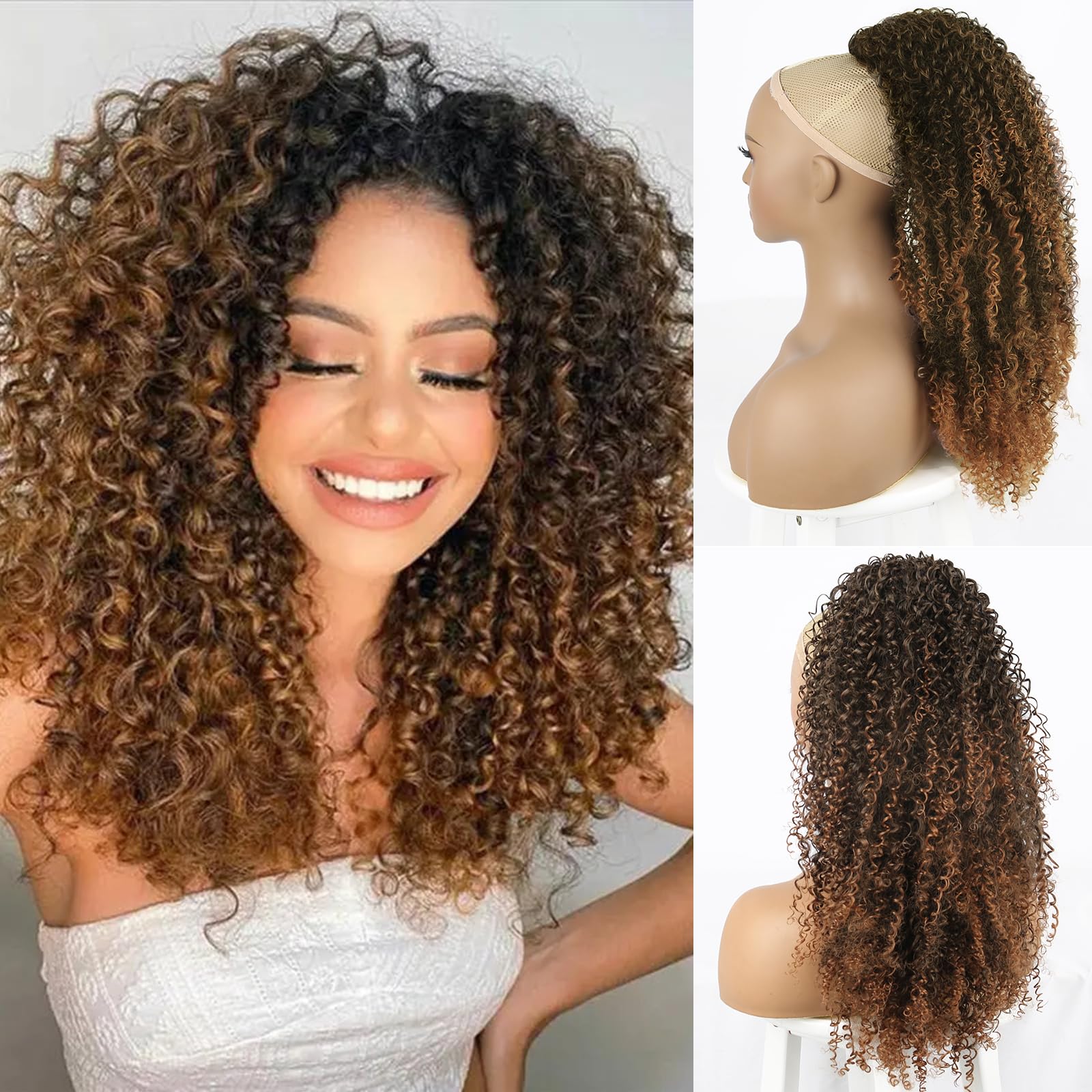 Amazon.com : 26inch Drawstring Ponytail Extension, Long Multi Layered ...