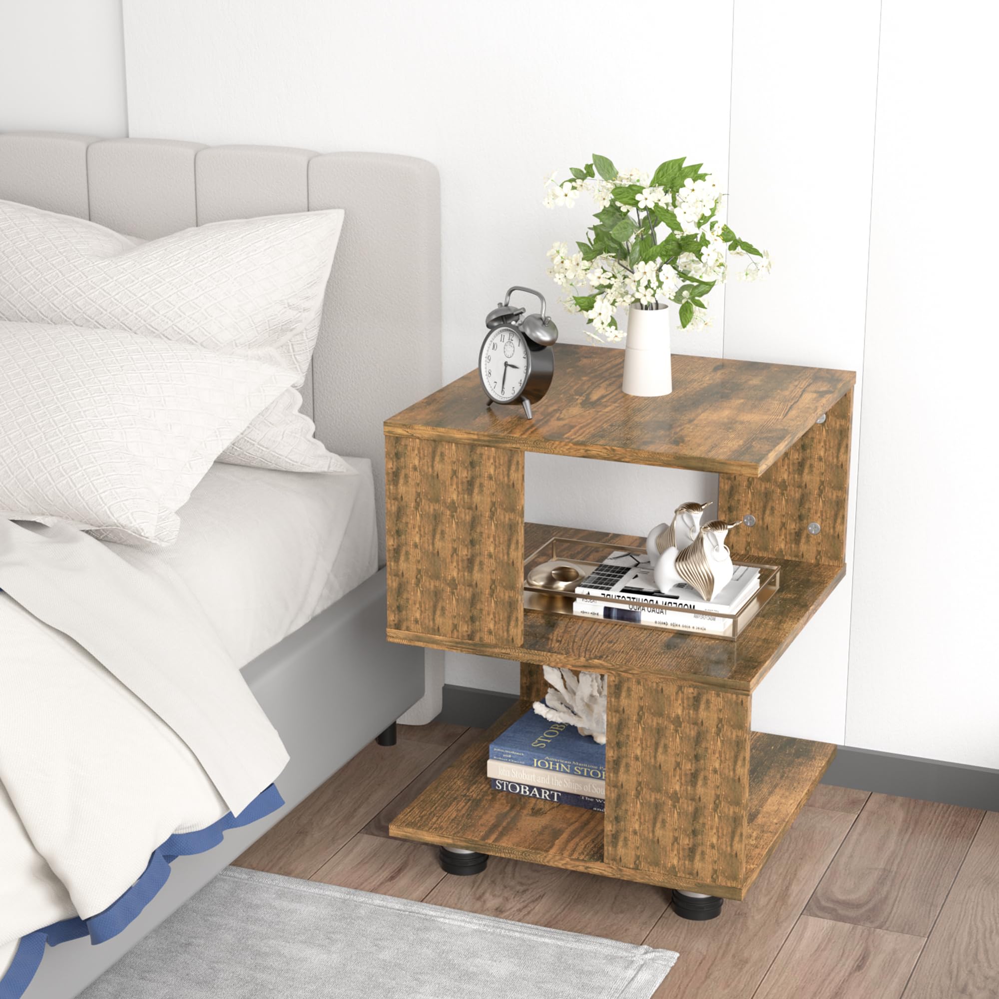 Jerry & Maggie Magic Cube Nightstand Decor, Modern Nightstand for ...