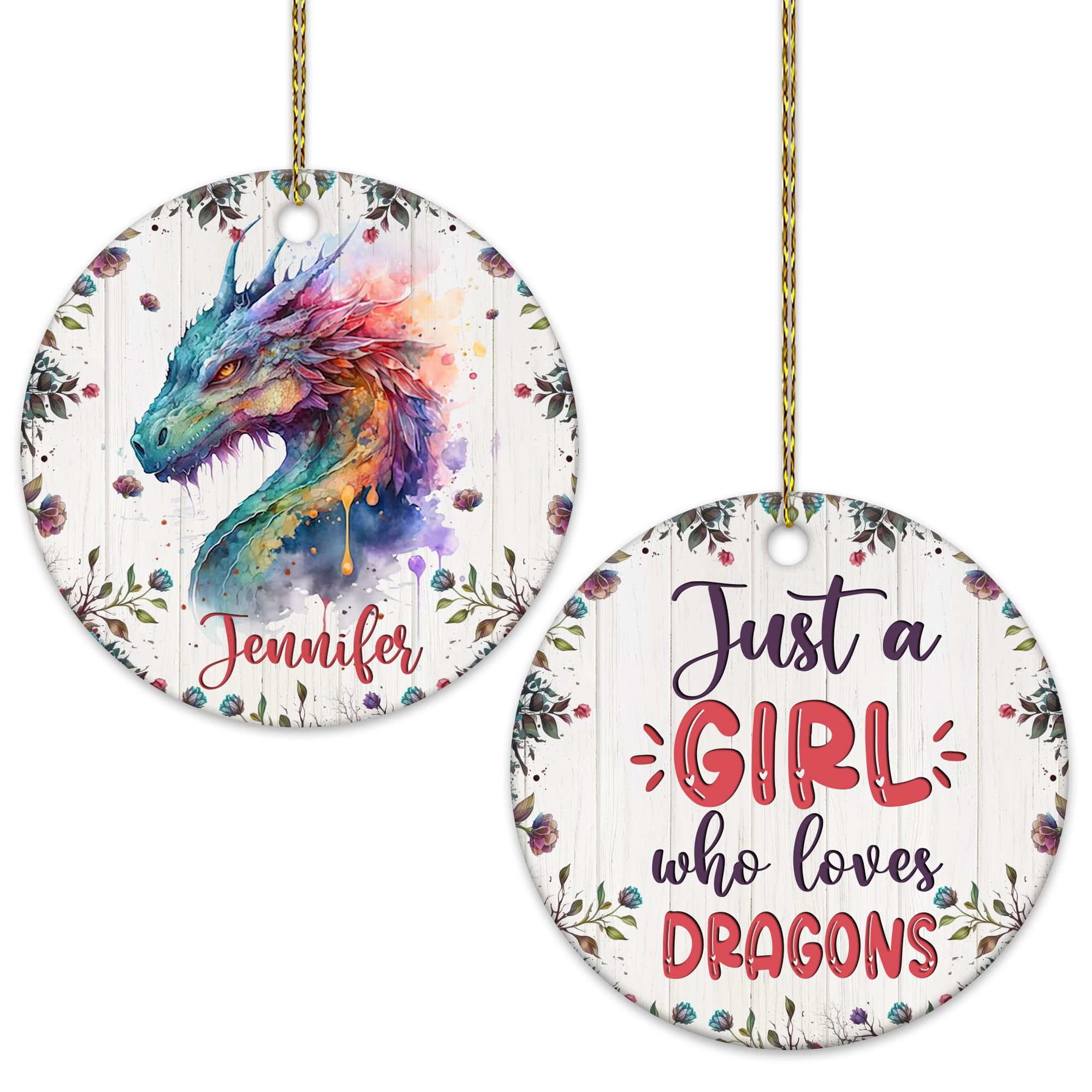 Amazon.com: Hyturtle Personalized Christmas Ornament Gifts for Dragon ...