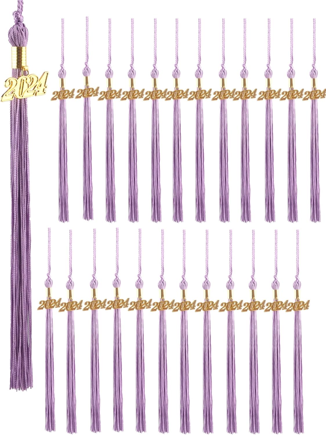 Amazon.com: Fahacop 25 Pack 2024 Graduation Tassel Single Color ...