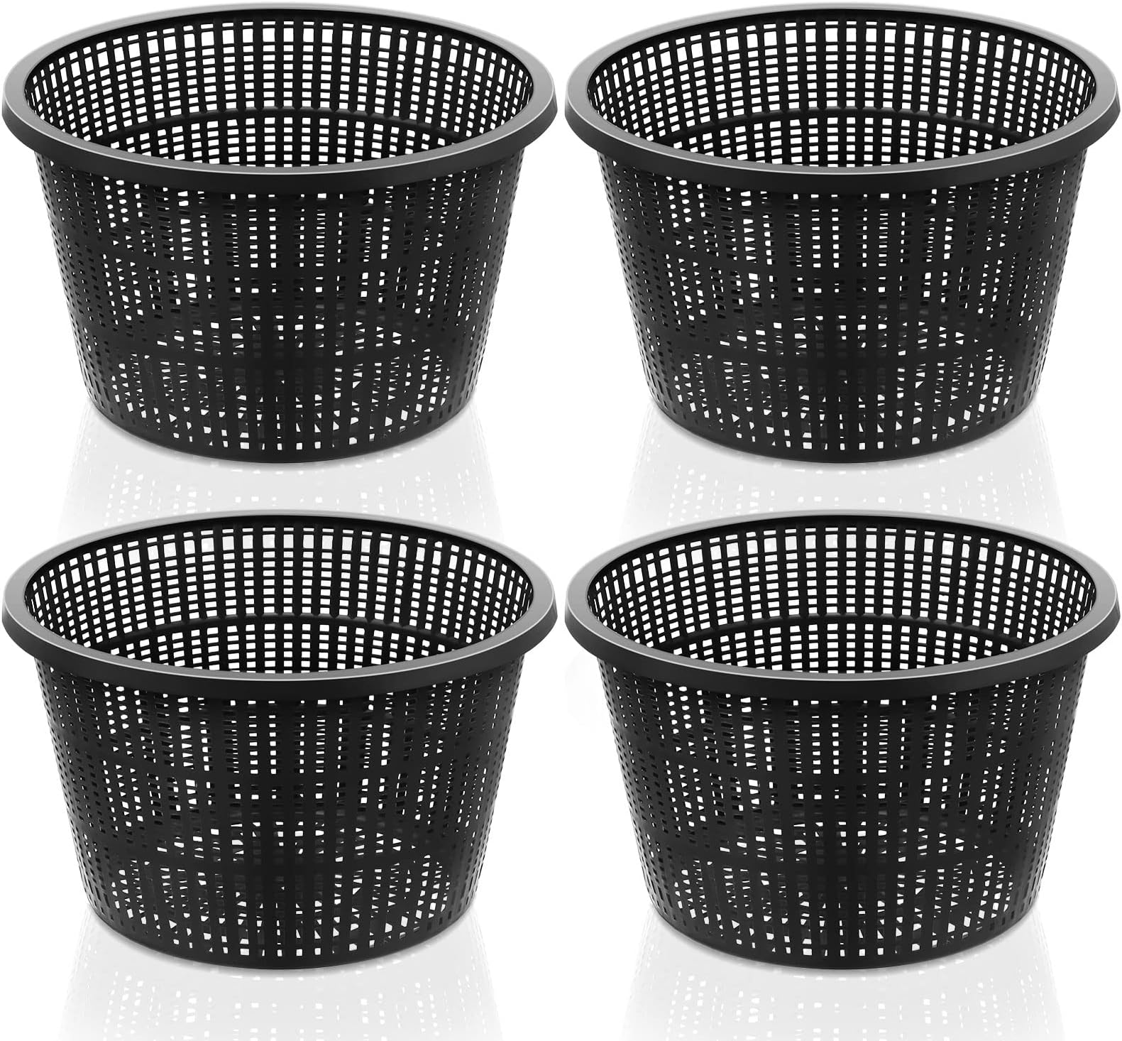Amazon.com: Roshtia 4 Pcs 8.35 Inch Hydroponic Baskets Aquatic Black ...