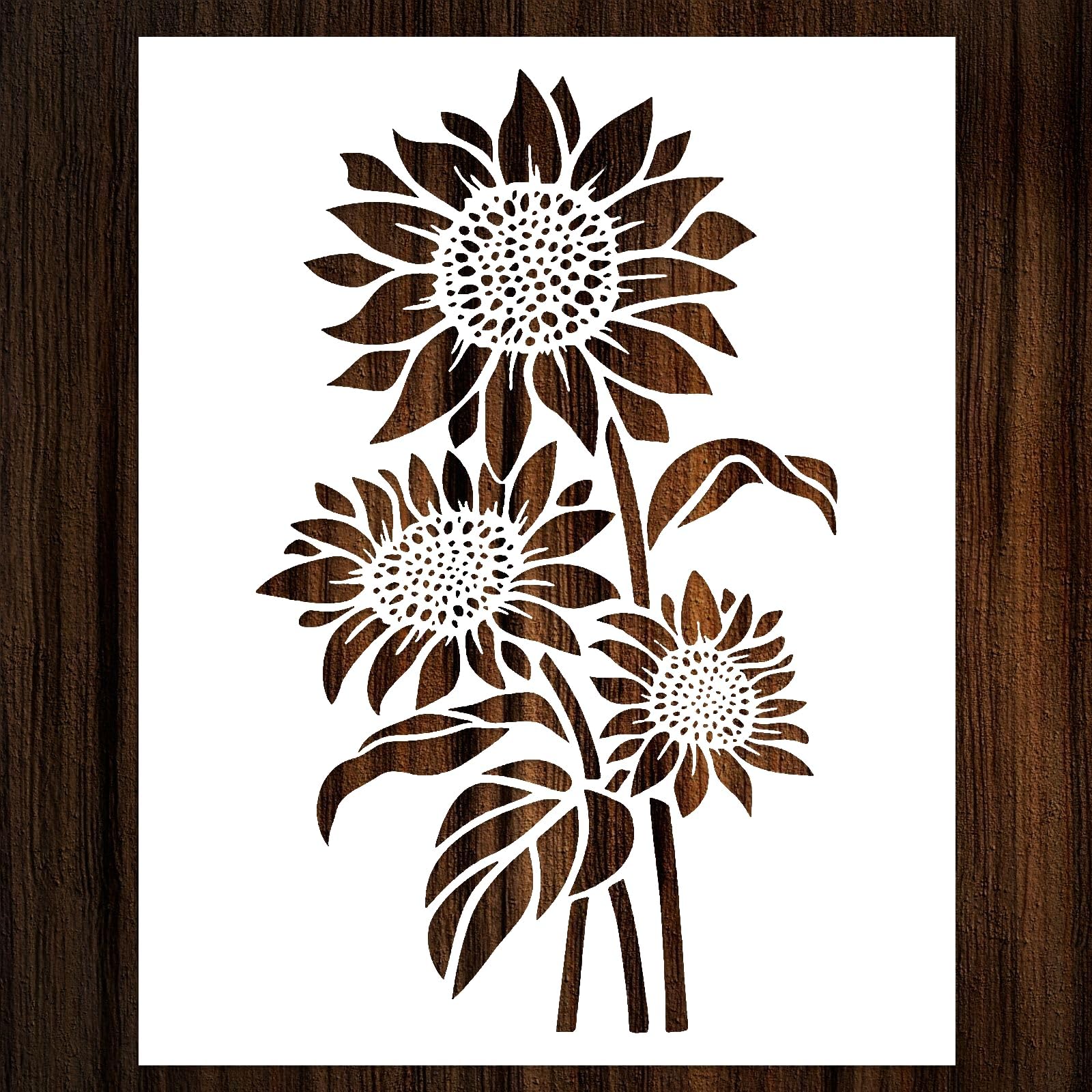 Amazon.com : Large Sunflower Painting Stencils - 15x12Inch Flower ...
