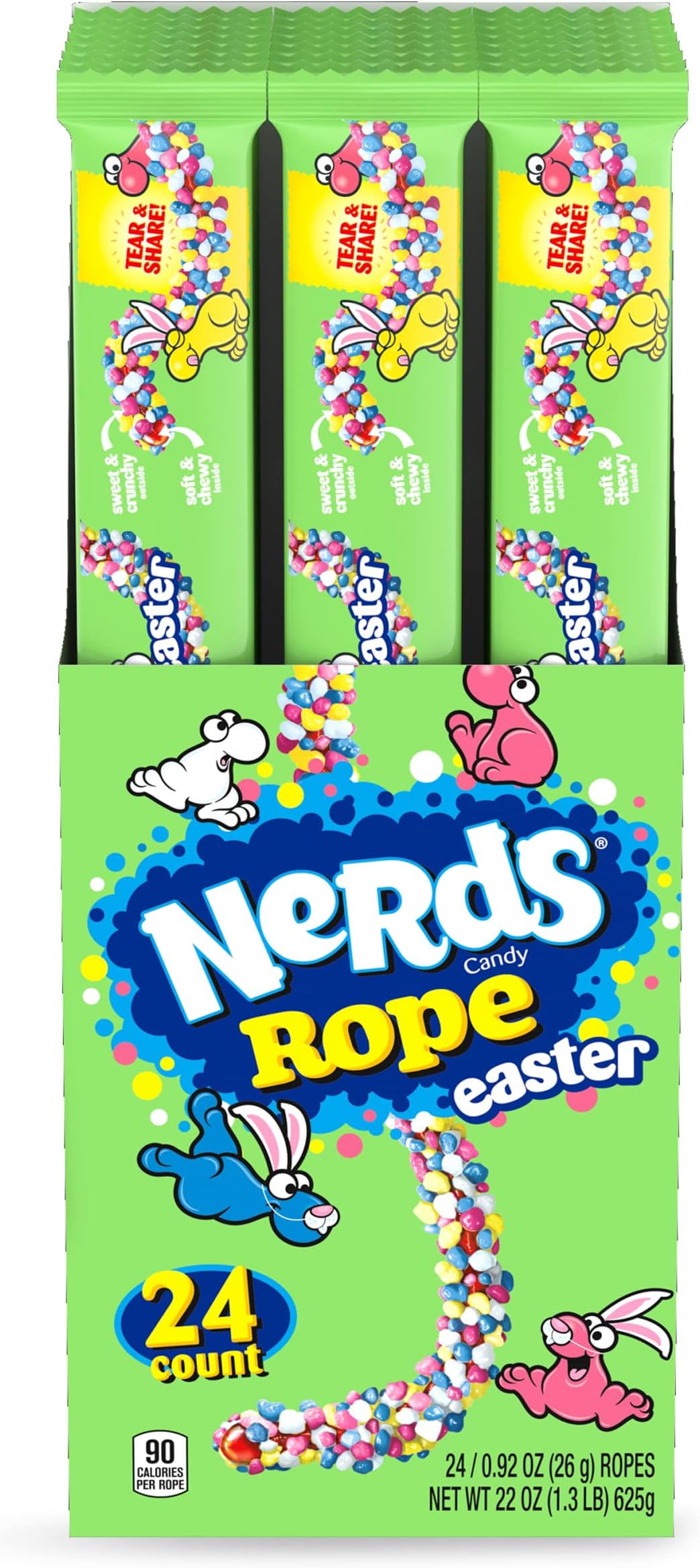 Amazon.com : Nerds Rope Candy, Very Berry, 0.92 Ounce Ropes (Pack of 24 ...
