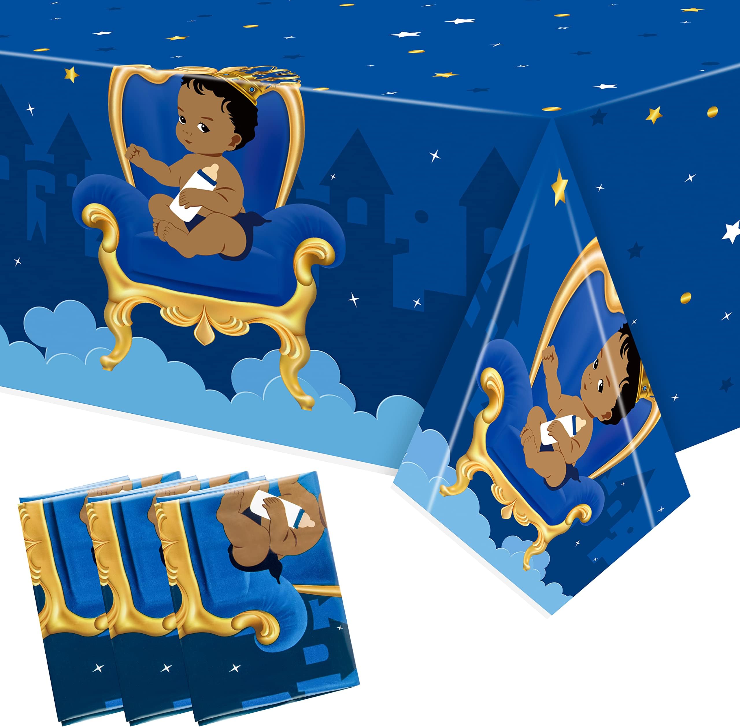 Amazon.com: 6 Pack Royal Prince Tablecloths Baby Shower Table Cover ...