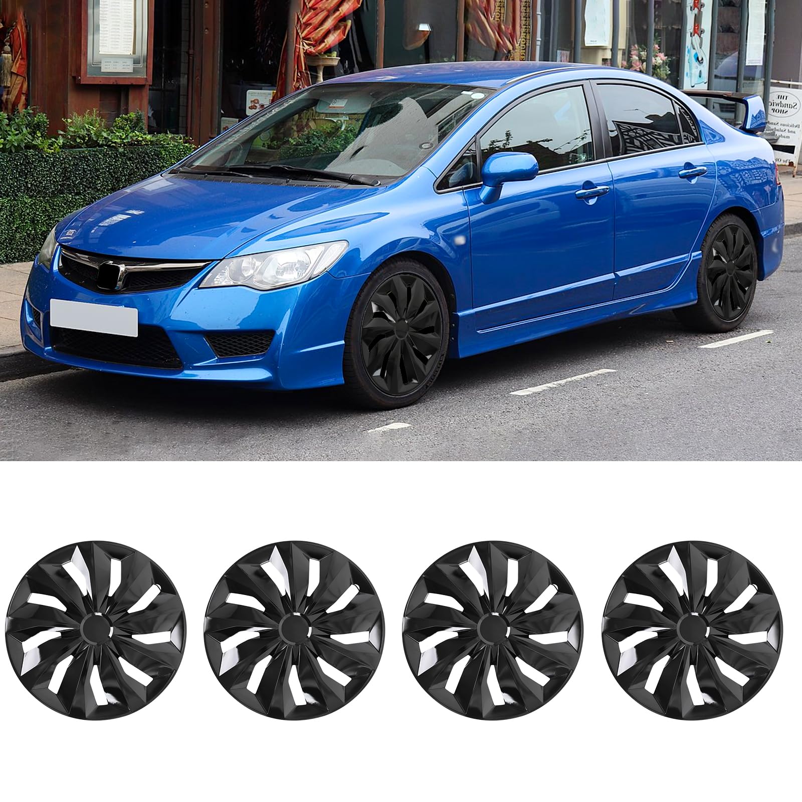 Amazon.com: DREAMIZER Hubcaps Wheel Covers 15 inch Hubcaps Set of 4 ...