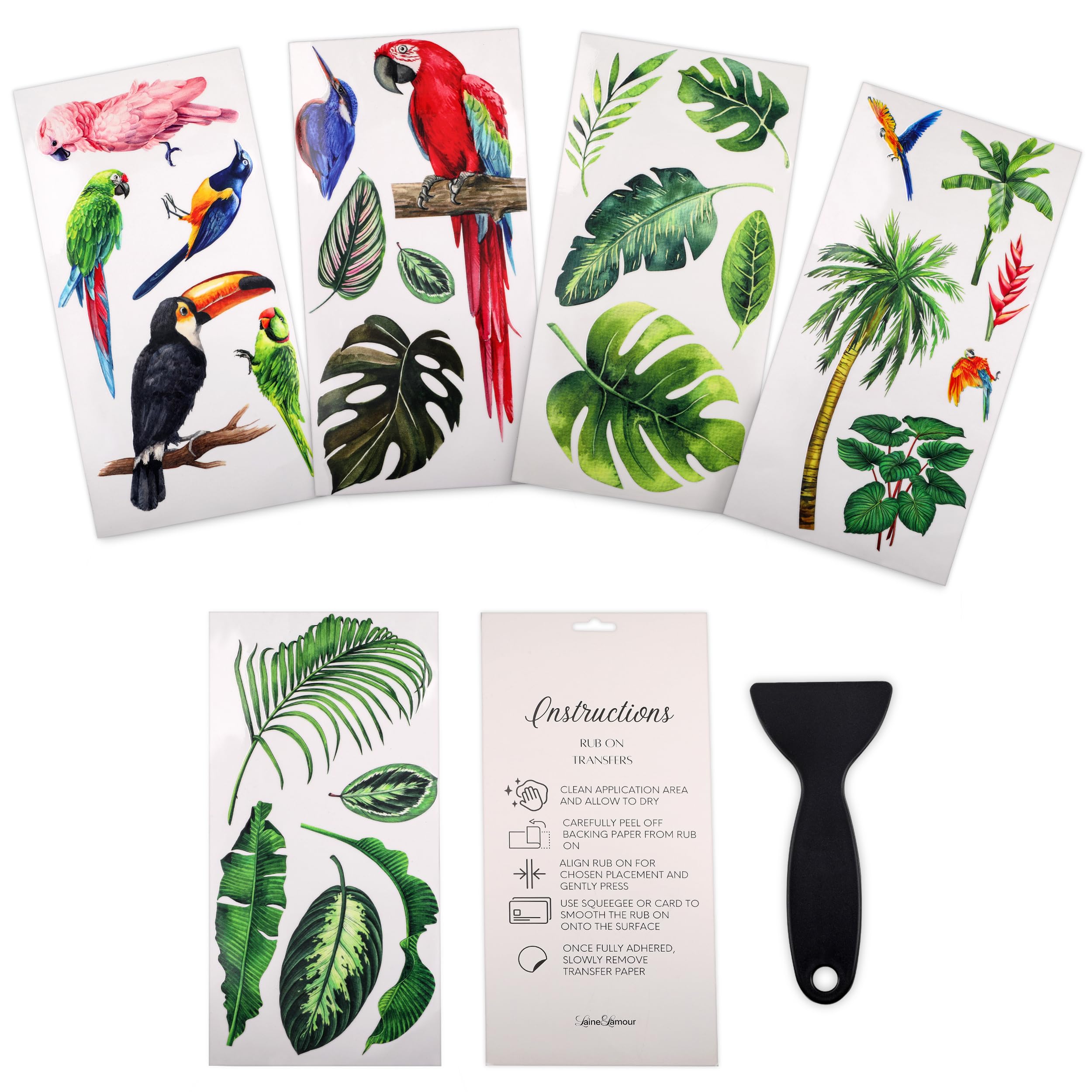 Amazon.com: Jungle Themed Rub on Transfers for Craft - Rub on Transfers ...