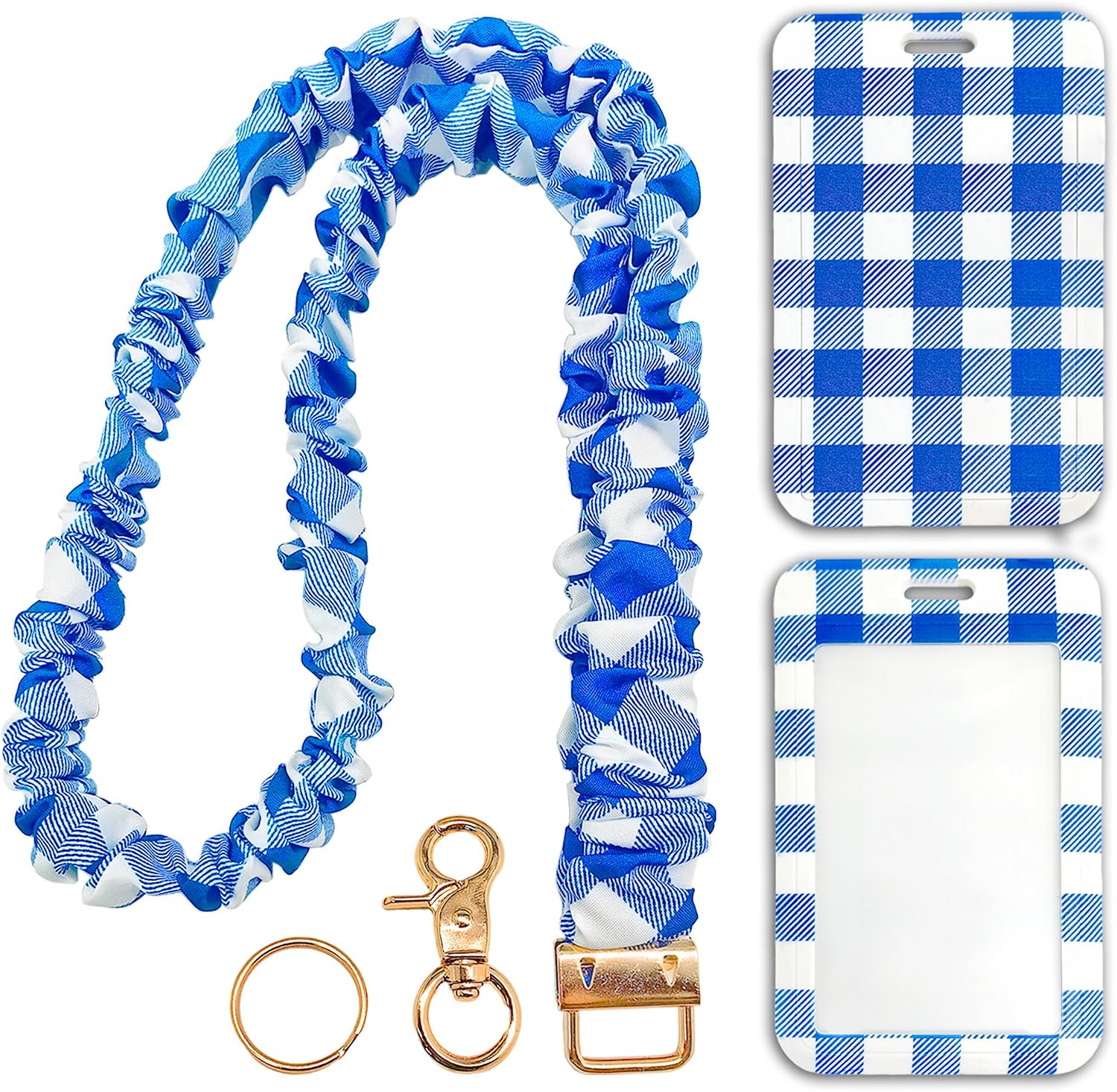 Amazon.com : Scrunchie Lanyard/Stretchy Lanyards with ID Holder ...