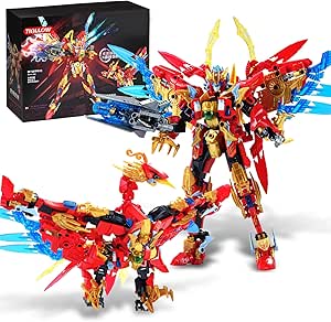 Amazon.com: TIALLOW Mech Sets 2in1 Building Blocks，Transforming Robot Building Kits with ...