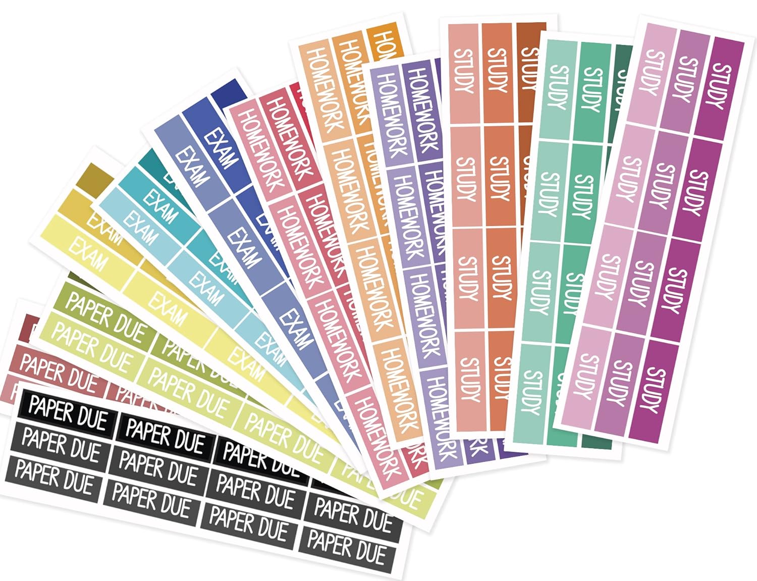 Amazon.com: School Planner Stickers, Paper Due, Exam, Homework Stickers ...