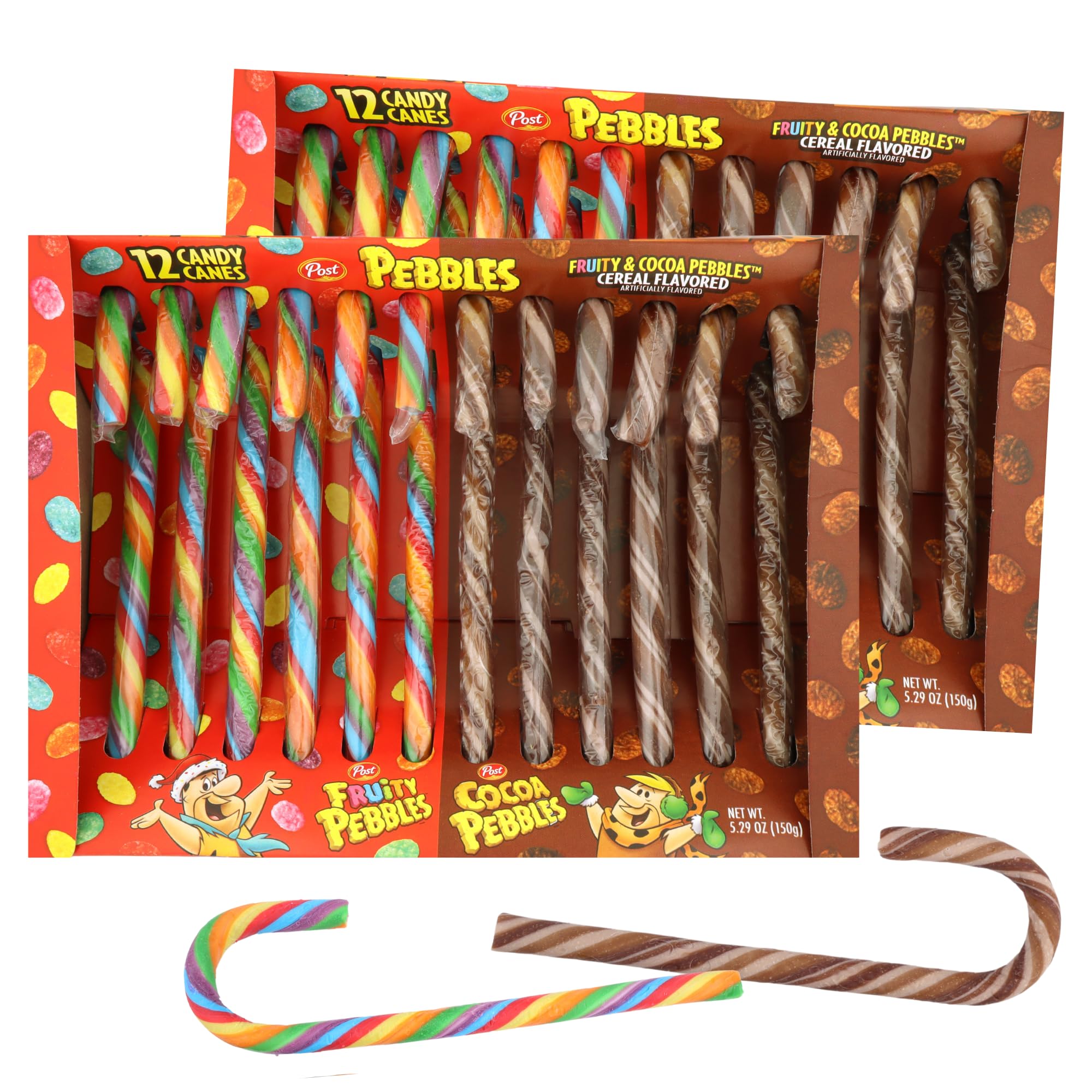 Snapklik.com : Needzo Fruity And Cocoa Pebbles Candy Canes, Breakfast ...