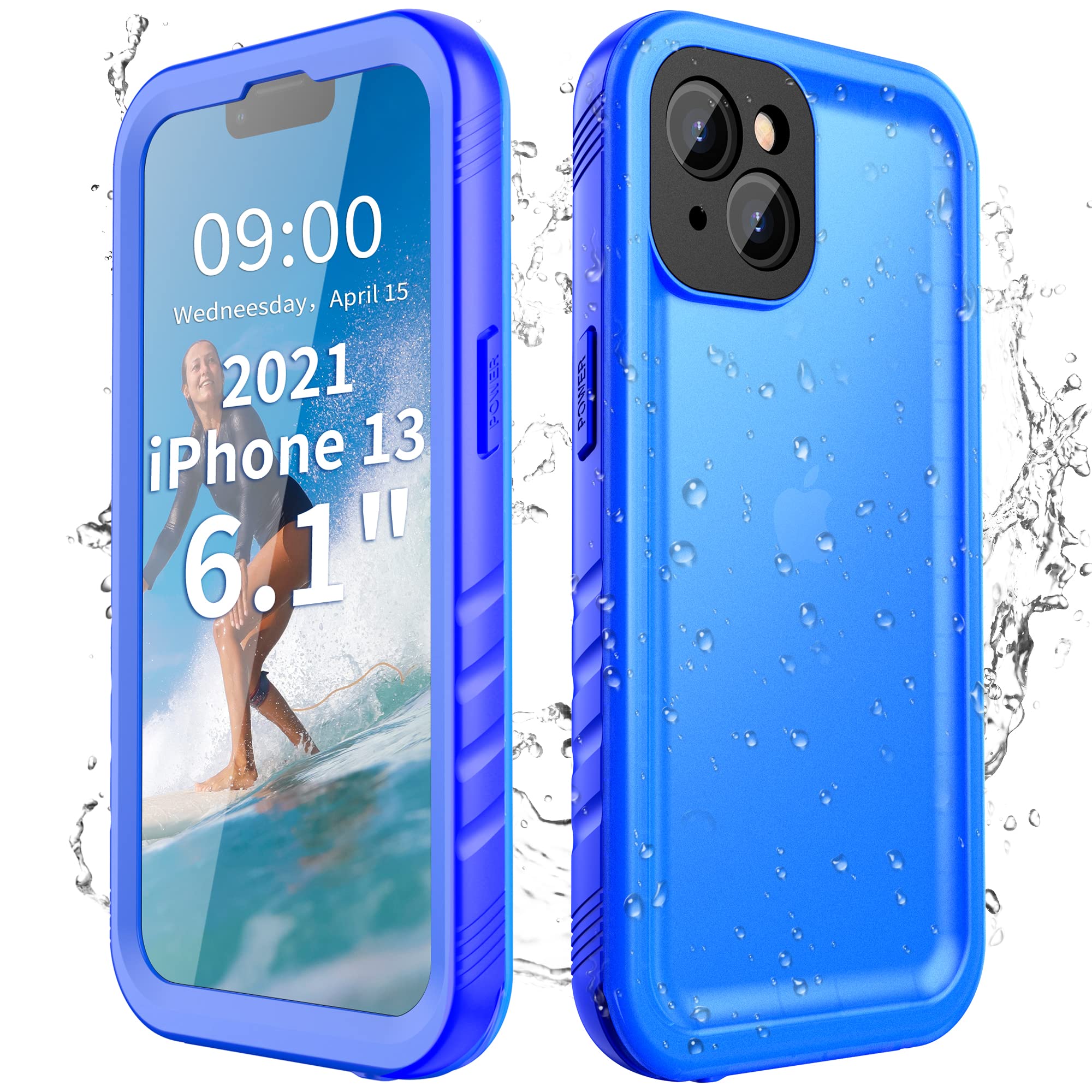 Amazon.com: Cozycase Compatible with iPhone 13 Waterproof Case - Full ...