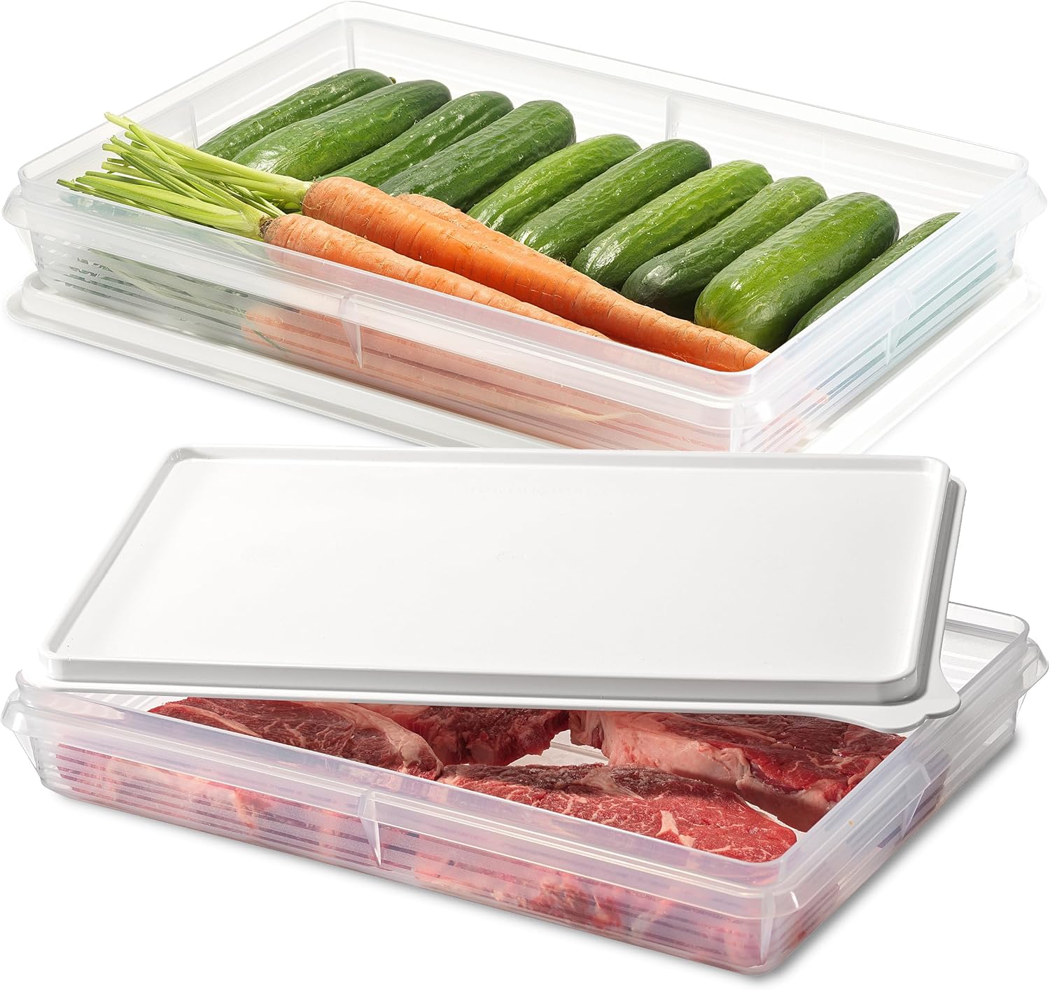 Amazon.com: Deli Meat Containers with Lids – Set of 2 Deli Food ...