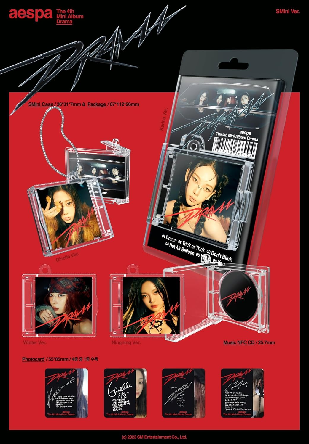 aespa – 4 Mini álbum Drama SMini Ver. (Karina ver.) – Yaxa Colombia