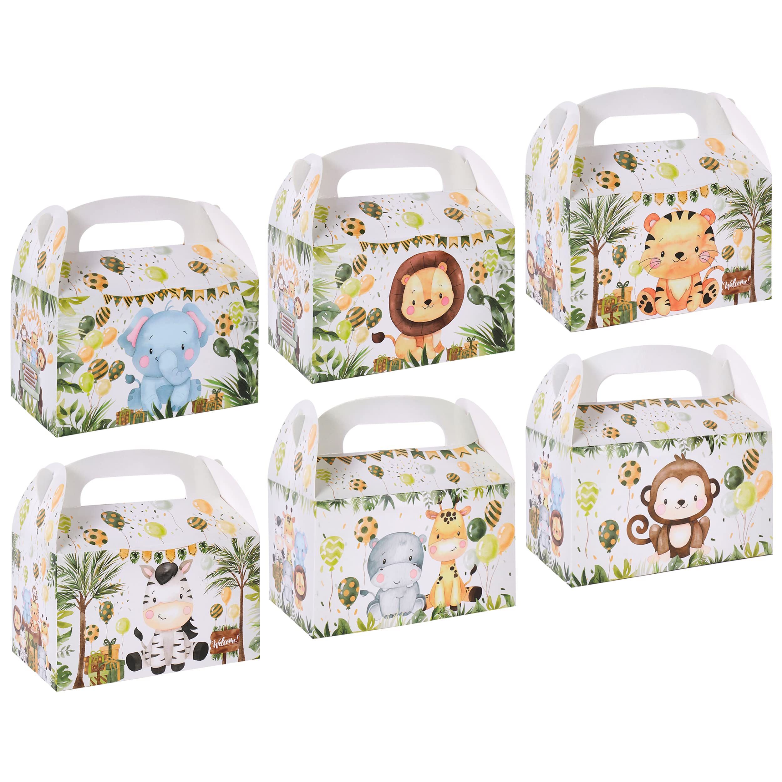 Amazon.com: 24pcs Jungle Animal Party Treat Boxes Safari Party Supplies ...
