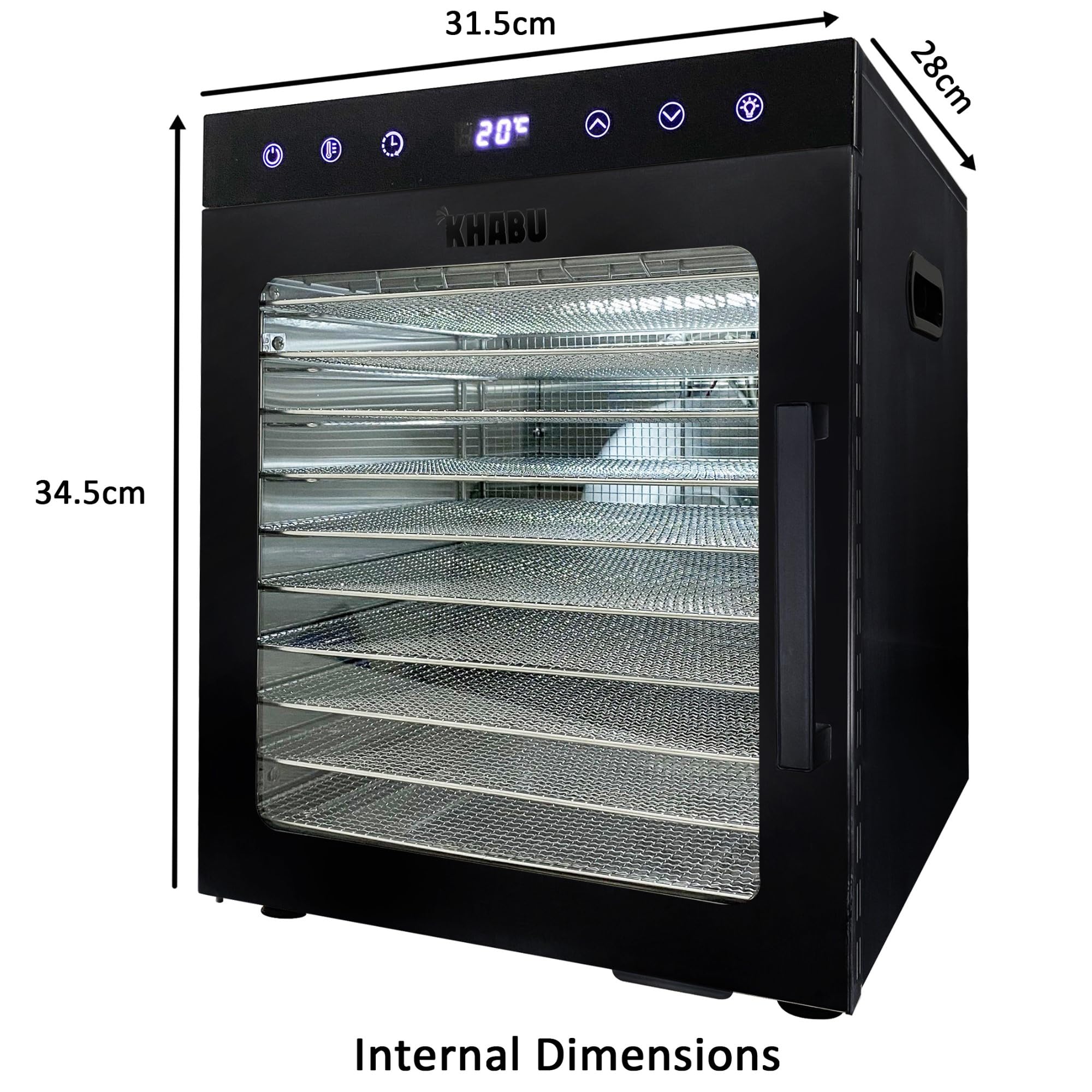 Kalahari Khabu Biltong Boss Biltong Maker and Drying Cabinet, Stainless ...