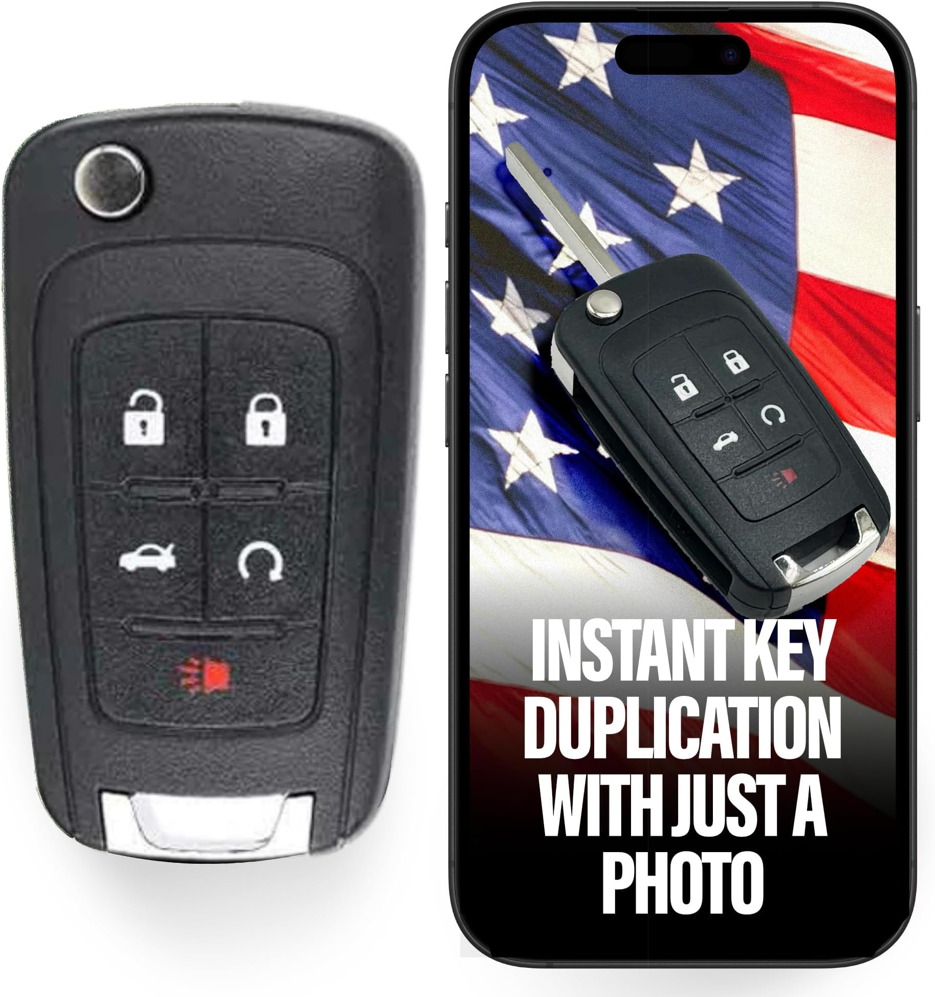 Amazon.com: Cut Flip Key Fob, Car Remote Key Fob Replacement Fits w ...