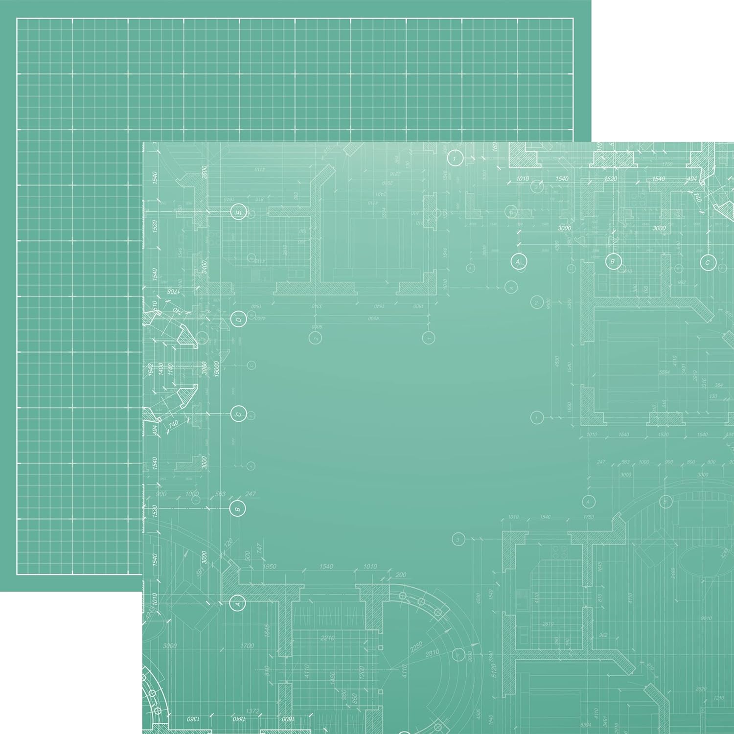 Amazon.com: Blueprint - The Home Edition 12X12 Scrapbook Paper - 5 Sheets