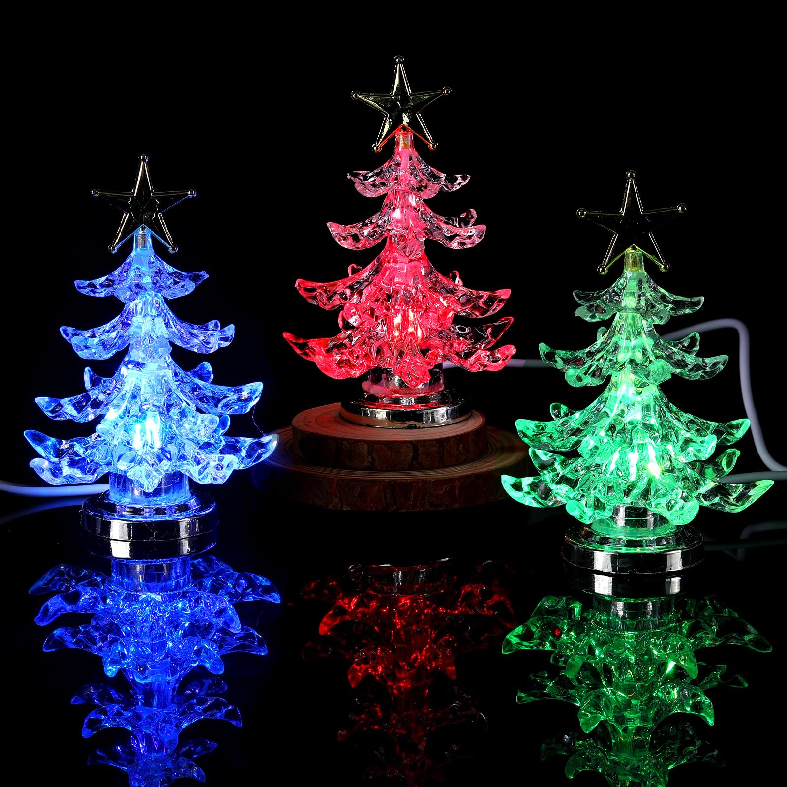Glooglitter 8 Pcs LED Christmas Table Lights Lighted Table Top ...