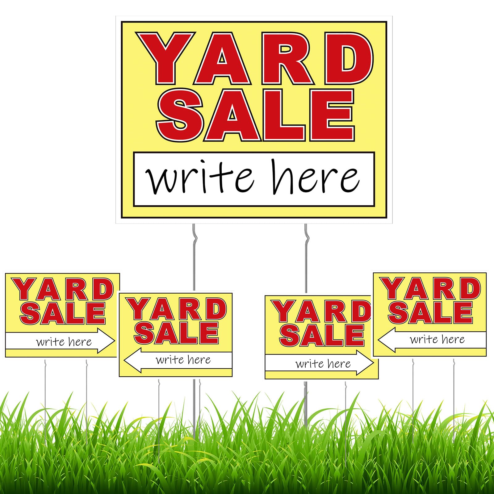 Amazon.com : Thyle 5 Pcs 12 x 16 Inch Double Sided Yard Sale Signs ...