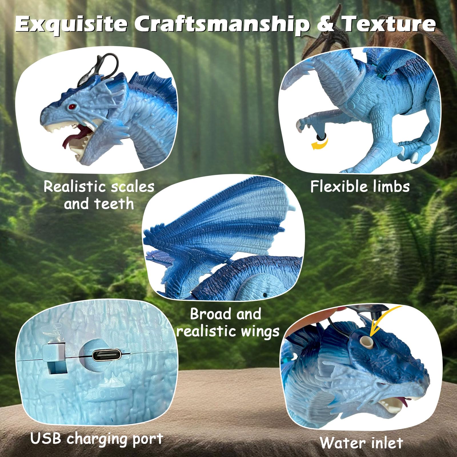 Snapklik.com : Remote Control Dragon Blue Ice