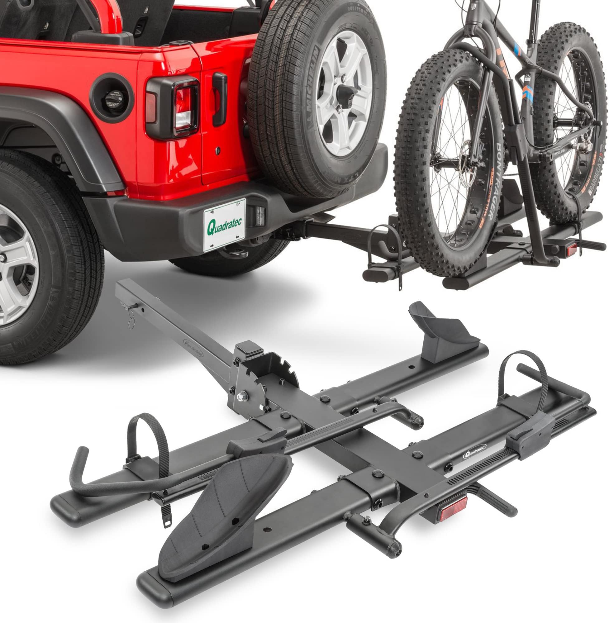 Amazon.com: Quadratec Deluxe 2-Bike Hitch Mount Bike Rack for eBikes - Supports Heavy Electric ...
