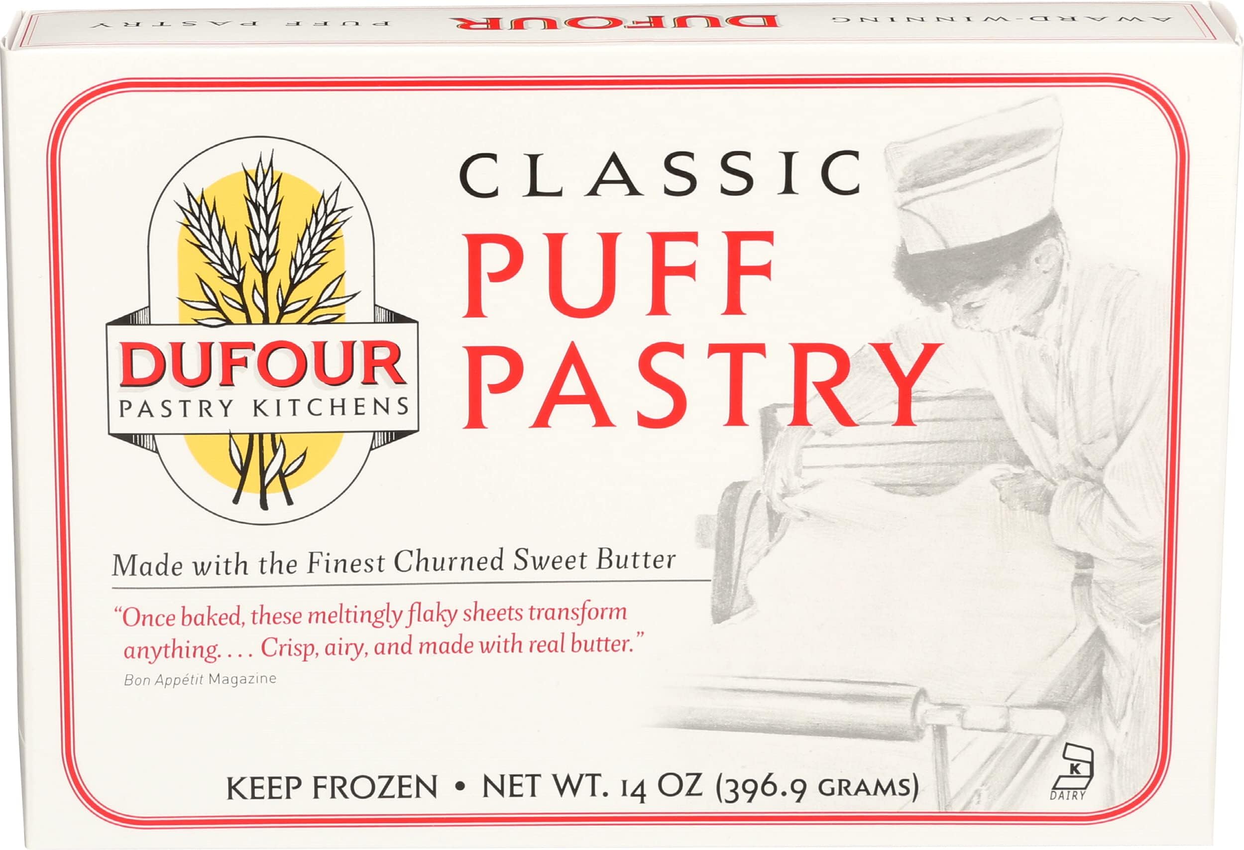 Amazon.com: Dufour Pastry Kitchen, All Butter Puff Pastry, 14 oz ...