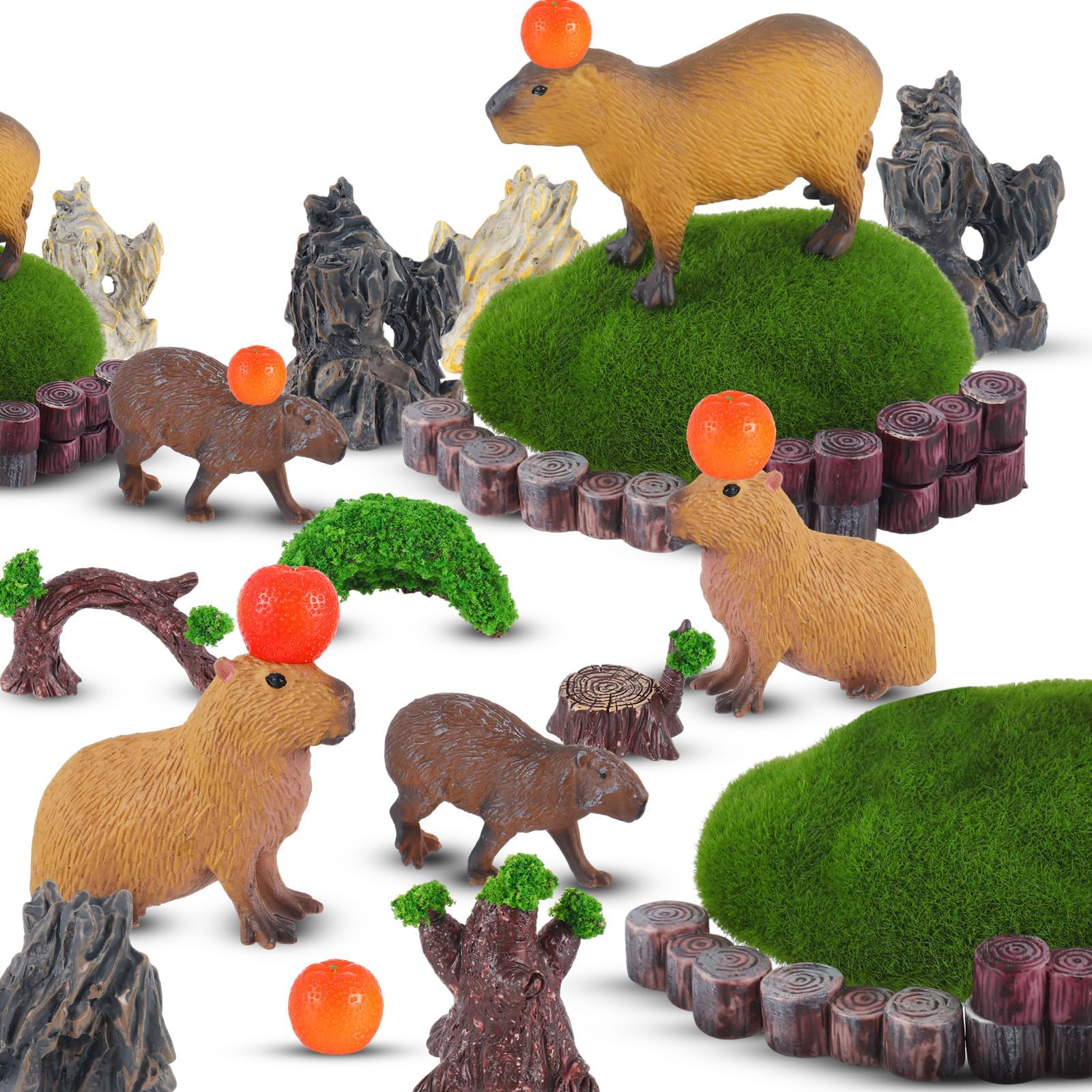 Amazon.com: Yopcuvi Capybara Figurines, Mini Capybara Resin Figurines ...