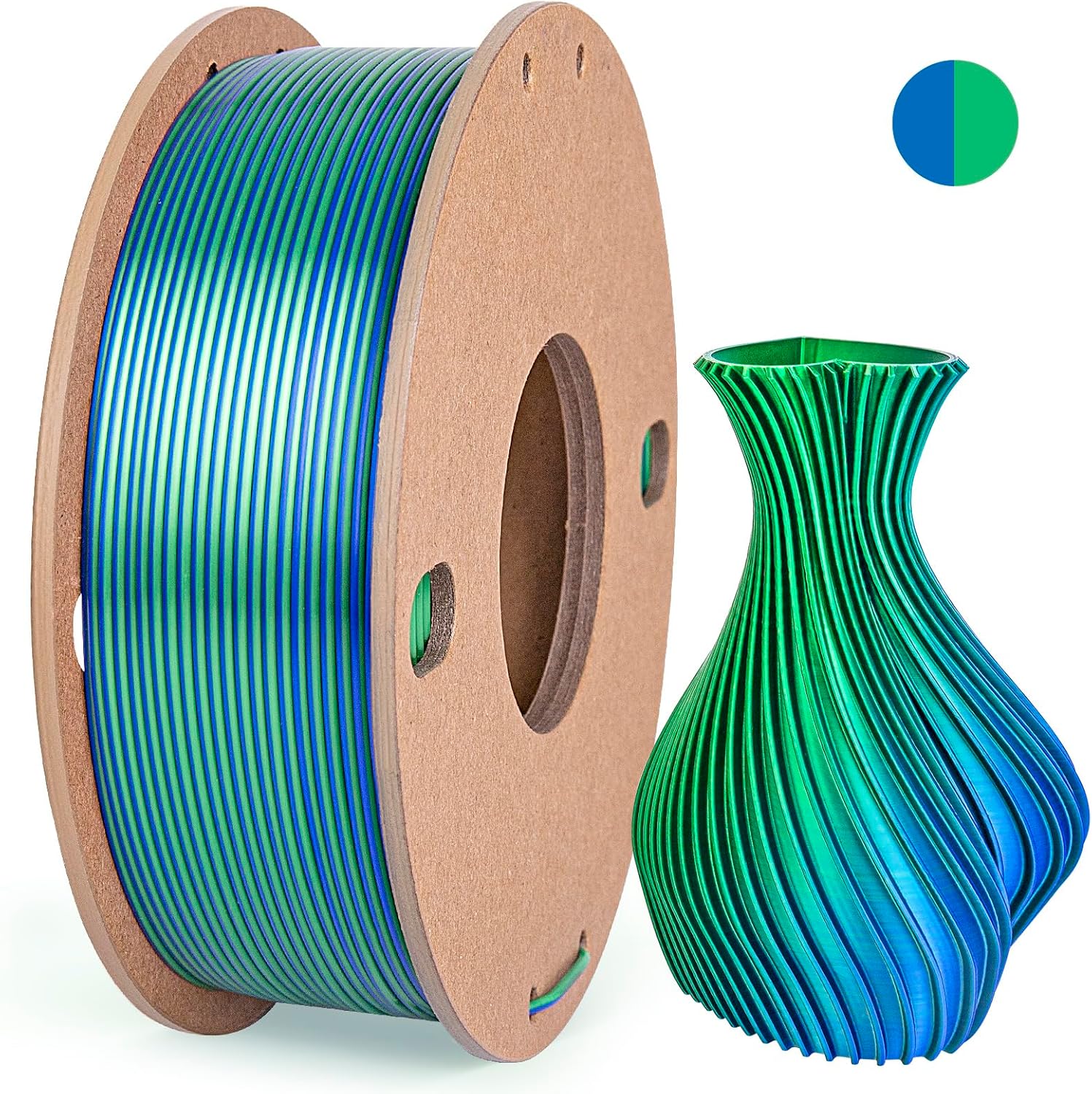 Amazon.com: 3Dgenius Silk PLA 3D Printer Filament Double Color Silk PLA ...