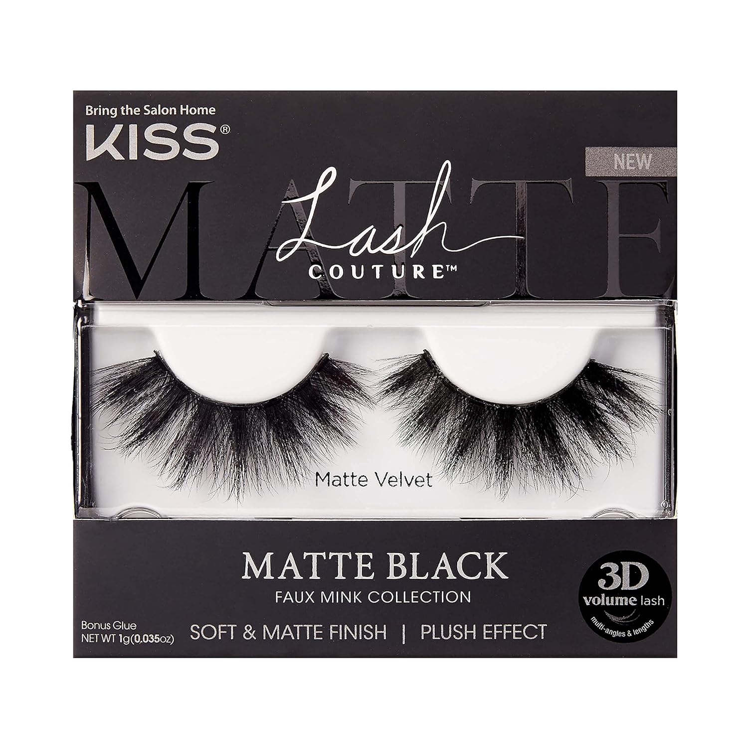 Amazon.com: KISS Lash Couture Faux Mink 3D Matte False Eyelashes ...