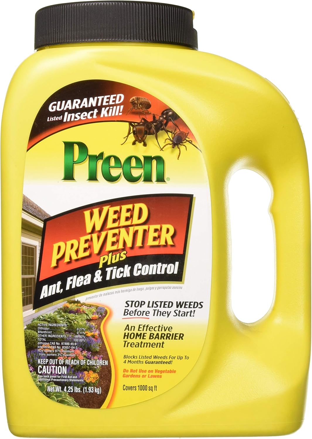 Amazon.com : Preen 2464189 Weed Preventer Plus Ant, Flea, & Tick ...
