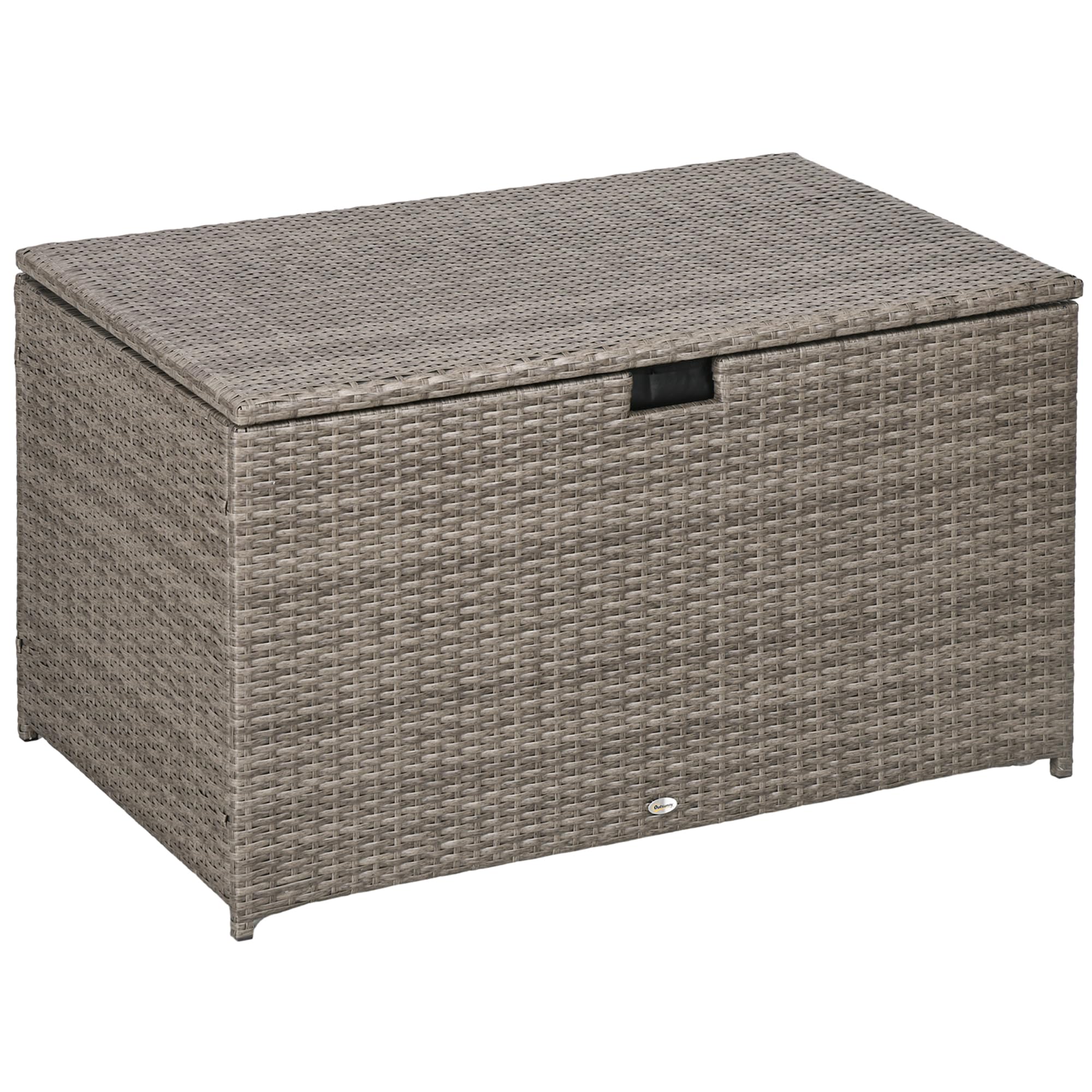 Amazon.com: Outsunny 113 Gallon Deck Box, Rattan Outdoor Storage Box ...
