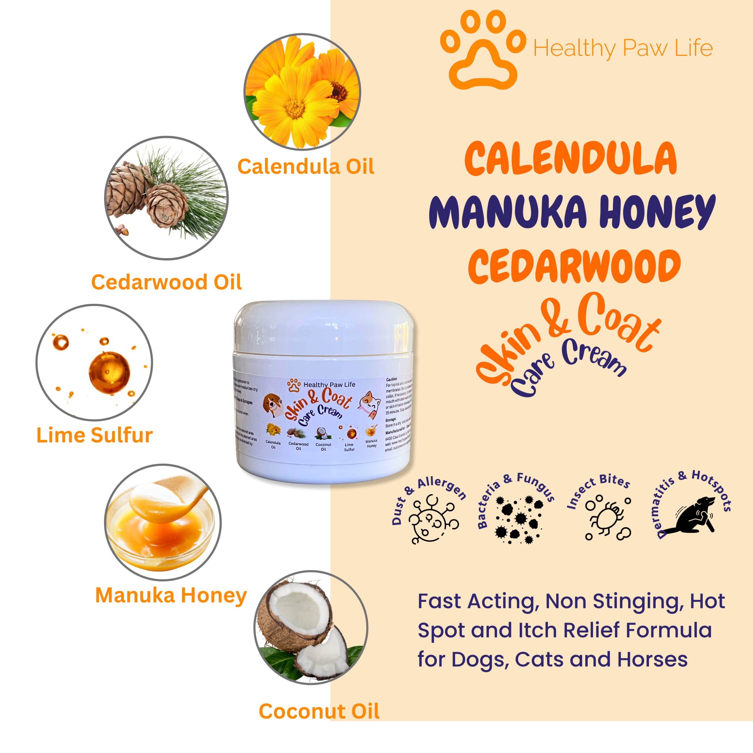 Calendula Benefits Dogs Calendula Balm (Large) 100g | 100% Natural