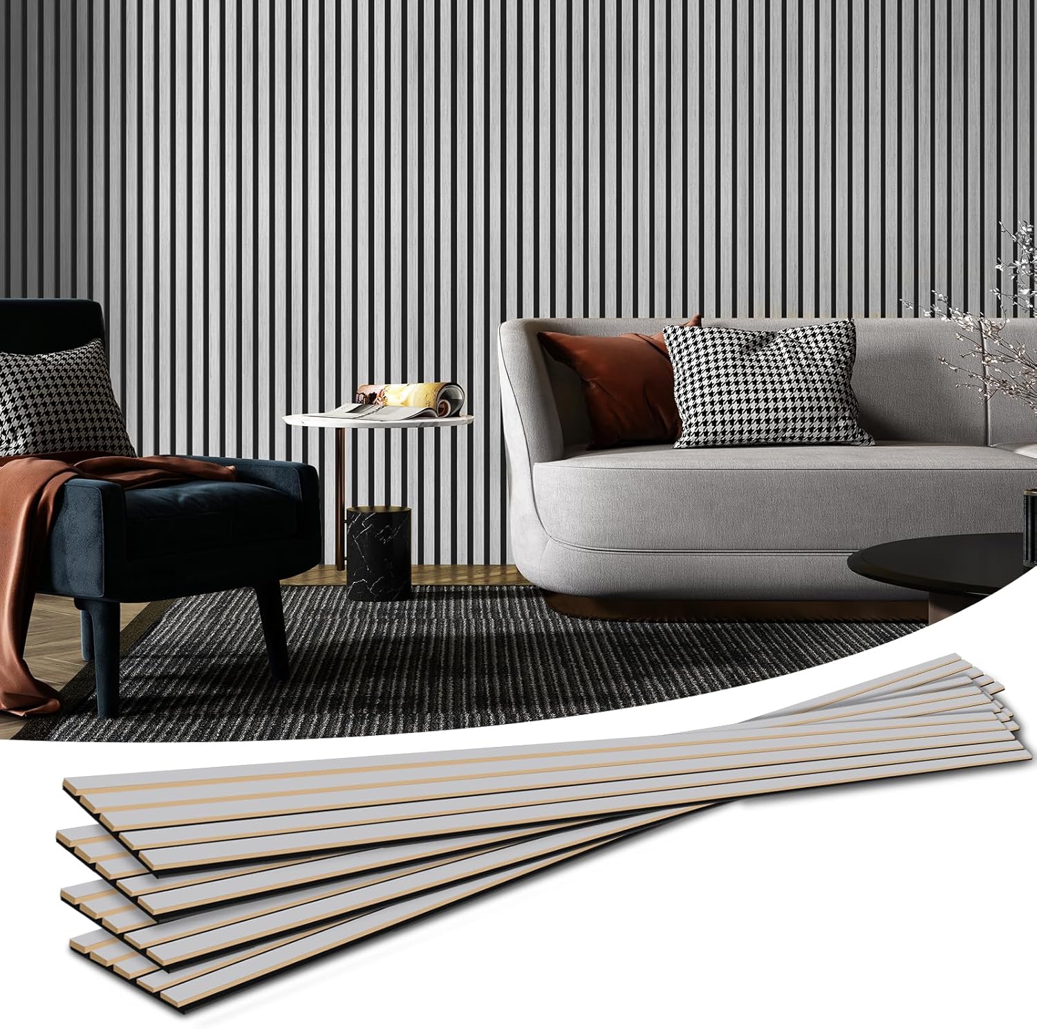 Amazon.com: Art3d 4-Piece Wood Slat Acoustic Panels for Stylish Decor ...