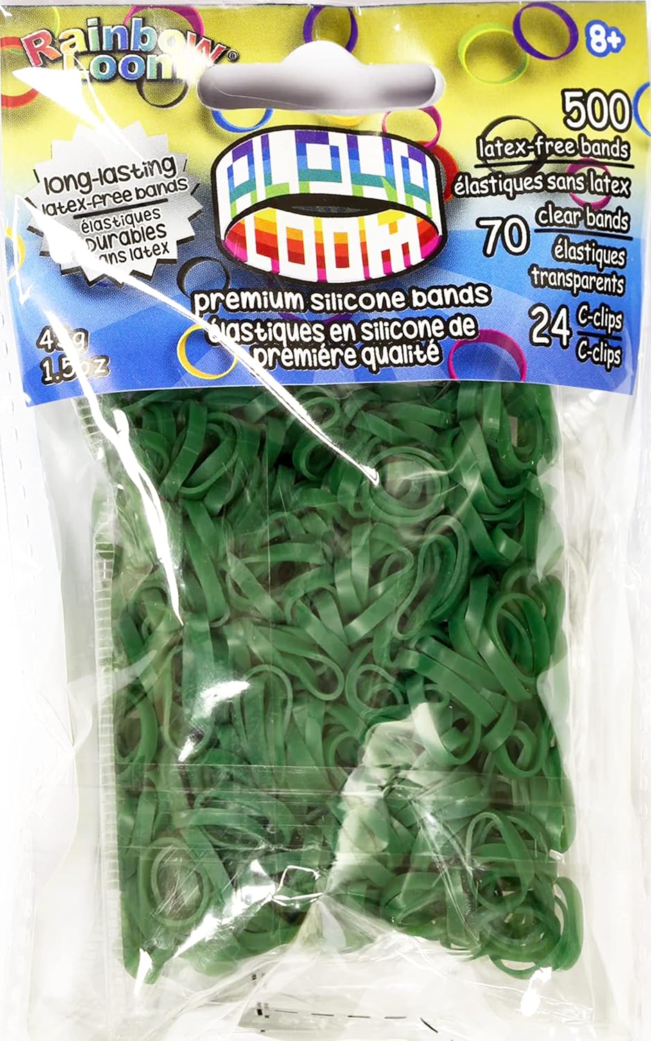 Amazon.com: Rainbow Loom® Alpha Bands For ALPHA LOOM: Dark Green Rubber ...