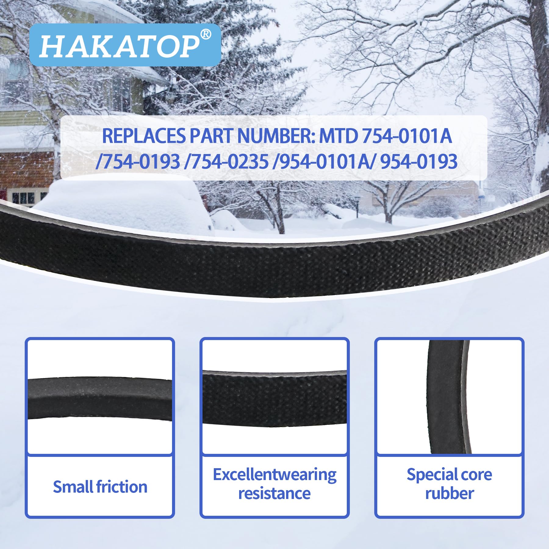 754-04050 Snow Blower Belt Replacement Kevlar Snow Thrower Belt For ...