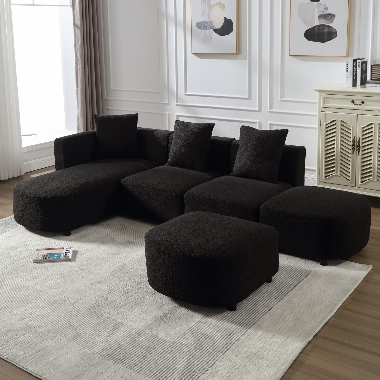 Amazon.com: Chaininnov Sectional Sofa Modern Deep 3-Seat Sofa Couch ...