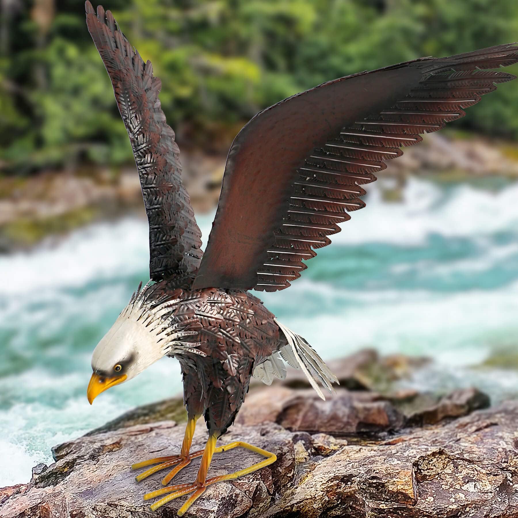 Amazon.com: Garden Rocker Stake Eagle, Lifelike Garden Art Bird ...