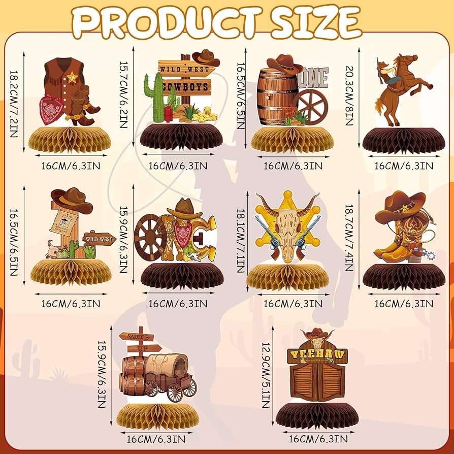 Centros De Mesa Caseros Con Temática Del Oeste