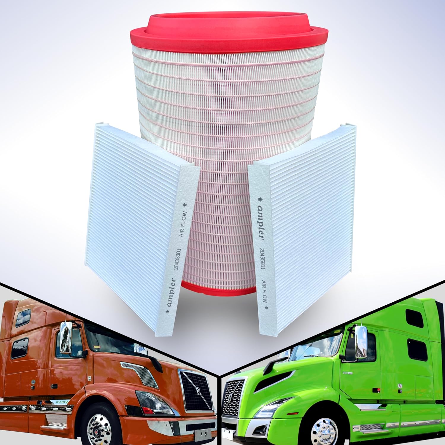 Amazon.com: AMPLER's Truck Air Filter SET - AF26163M + 2 of 20435801 ...