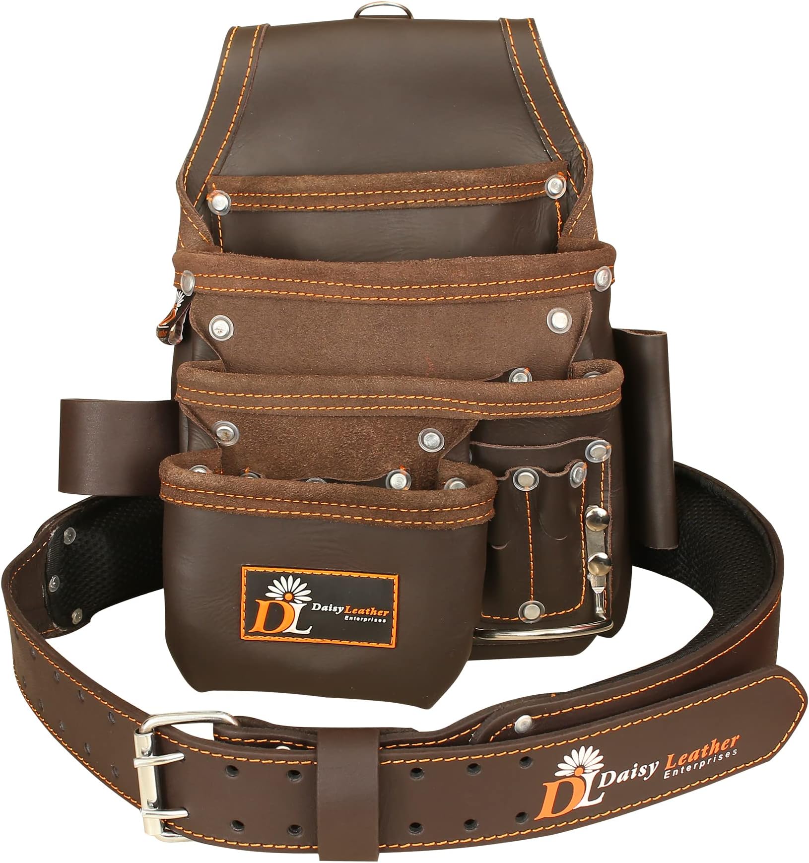 Daisy Leather Tool Bag Pro 505, Premium leather oil tanned 13 Pockets ...