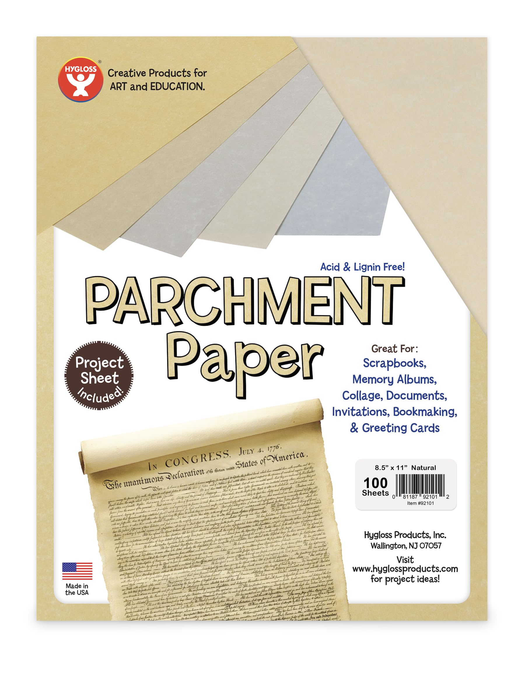 Amazon.com: Hygloss Products Craft Parchment Paper Sheets - Printer ...