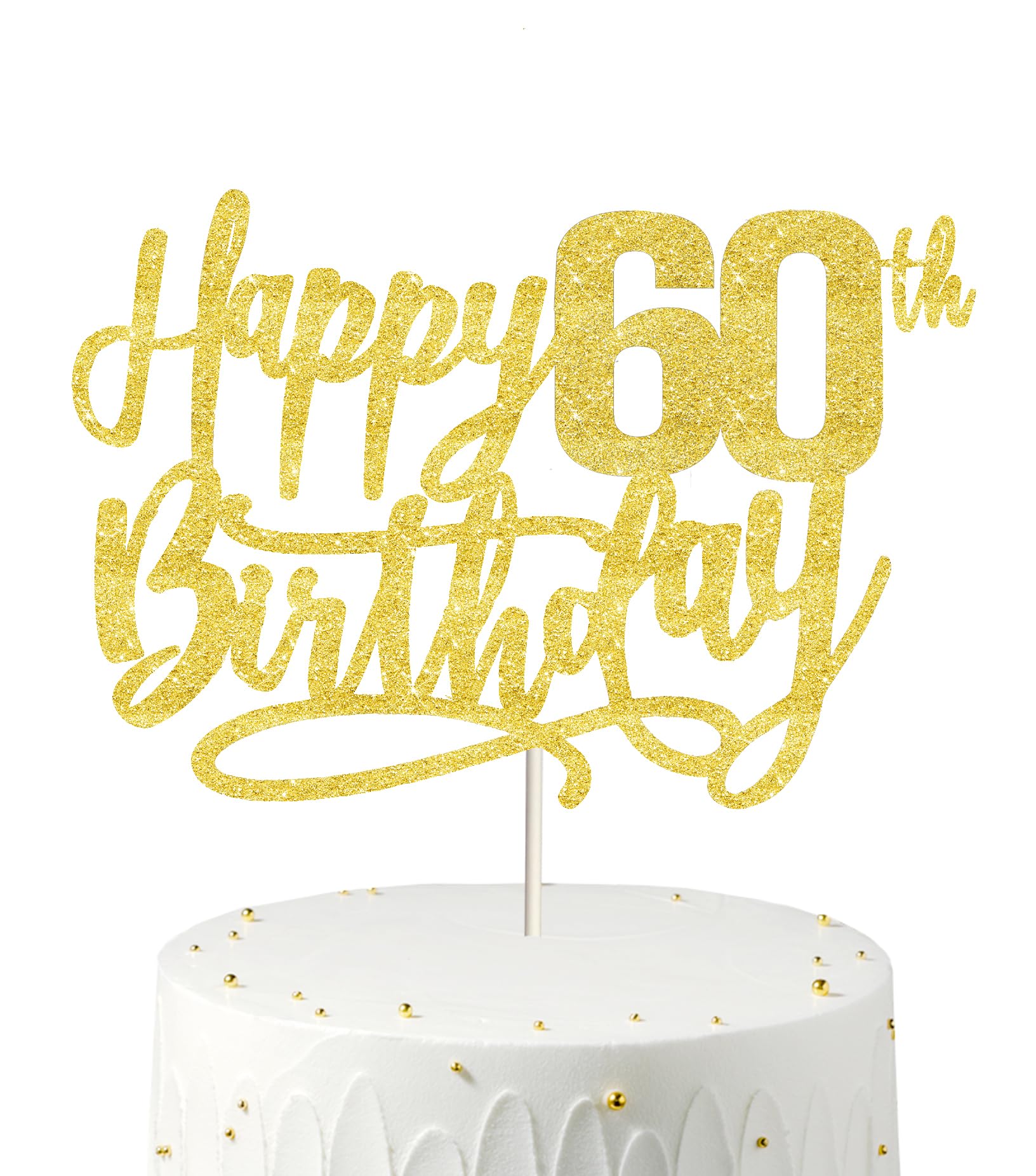 Snapklik.com : 60 Birthday Cake Toppers, 60th Birthday Decorations ...