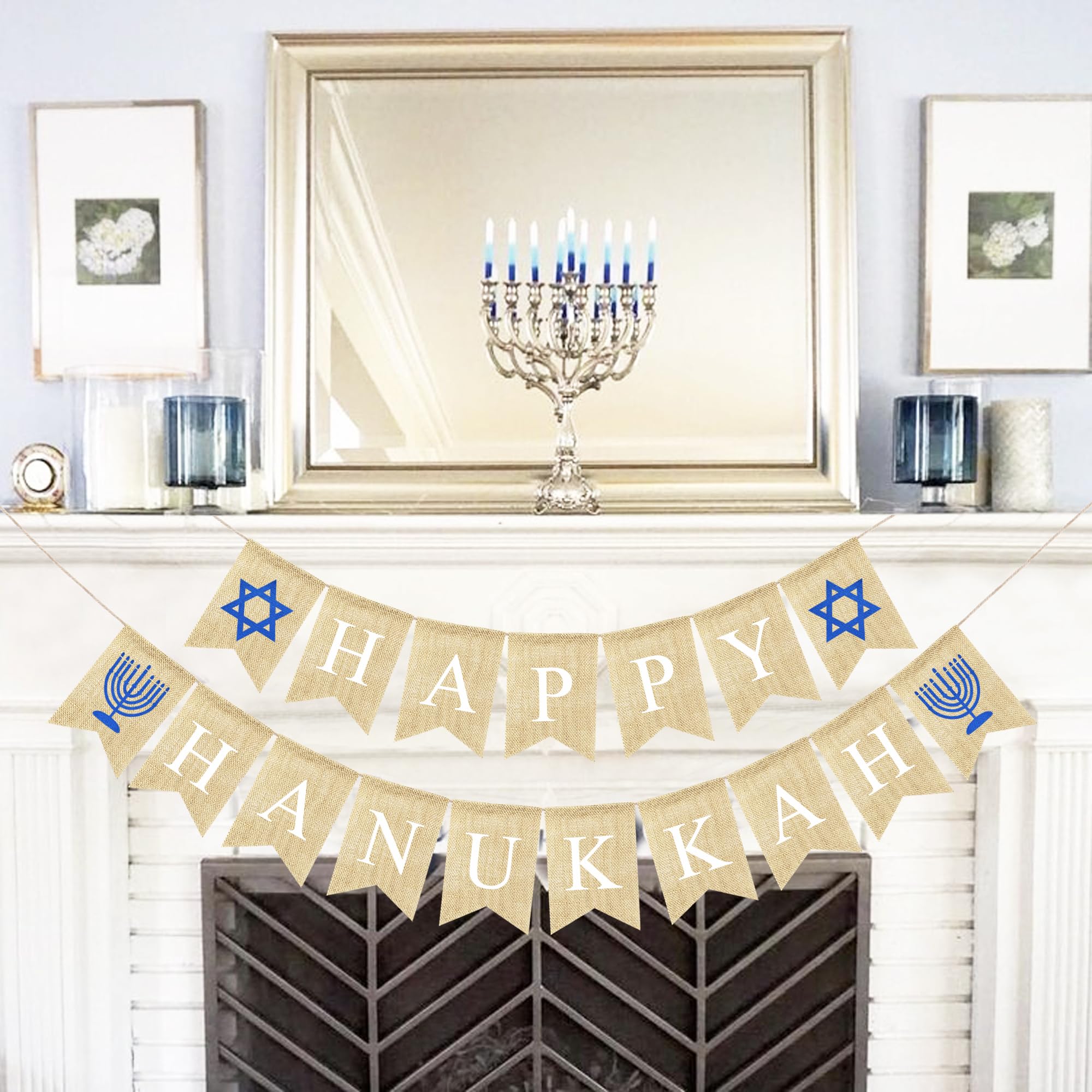 Chanukah Decorations For A Mantle Happy Hanukkah Sign, Hanukkah Gift,