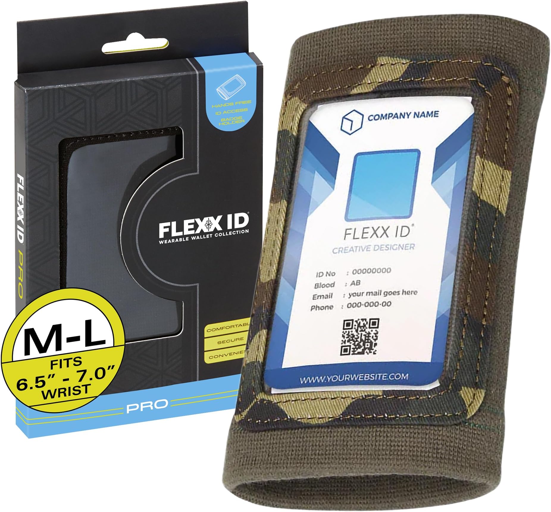 Amazon.com : FLEXX ID PRO Secure RFID-Enabled Clear Window Arm Badge ...