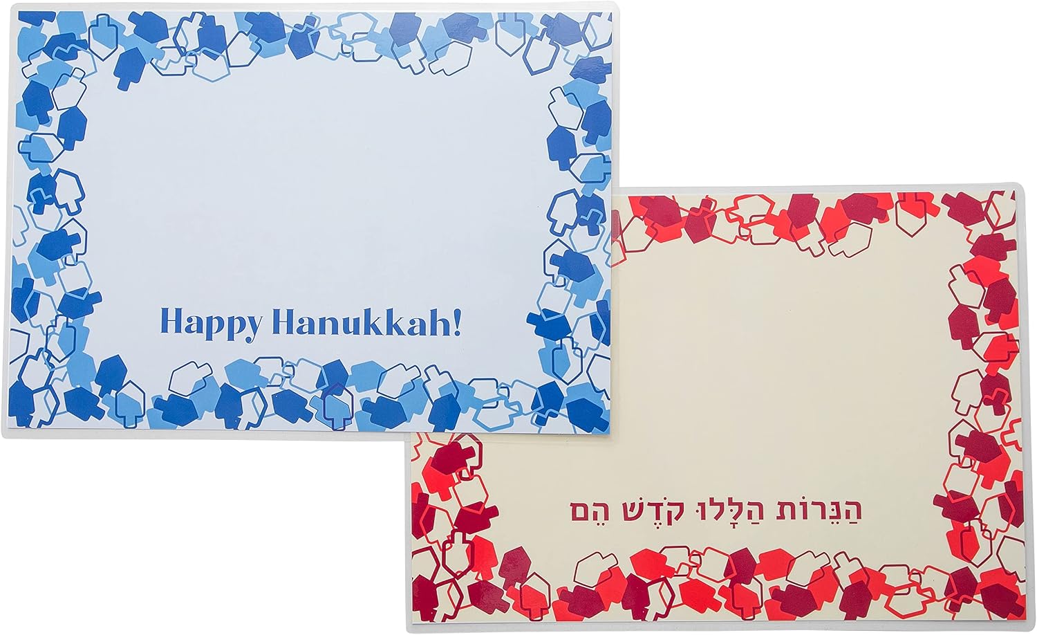 Amazon.com: Set of Two Hanukkah drip mats, with Hanukkah Dreidel ...