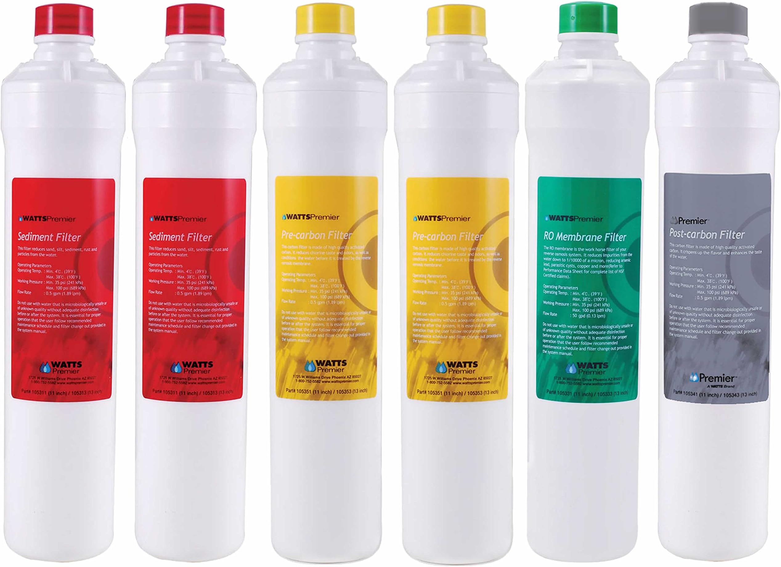 Amazon.com: Quick Twist WATTS QT RO Filters with 50GPD Membrane : Tools ...