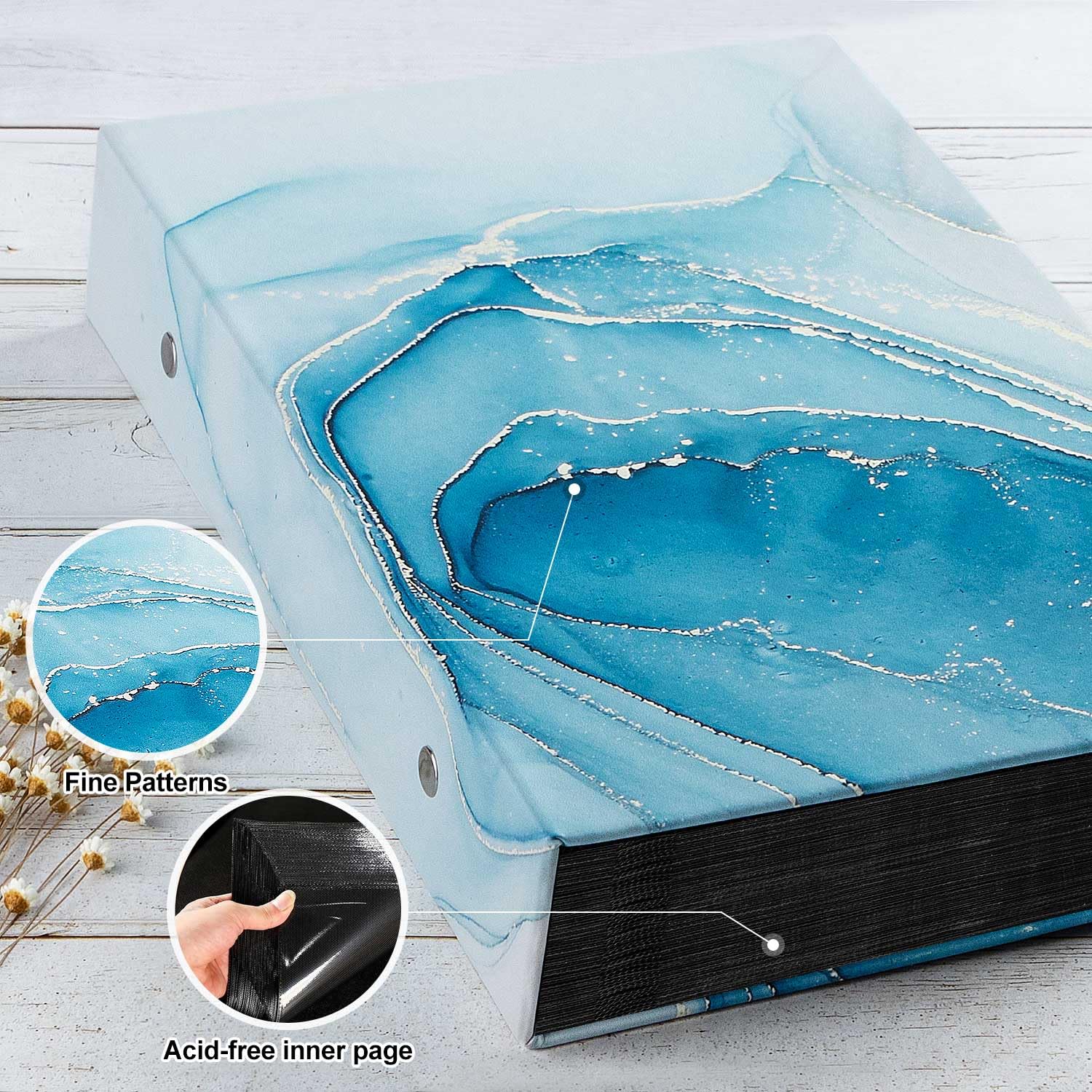 Snapklik.com : Photo Album 4x6 300 Pockets, Leather Hardcover Album ...