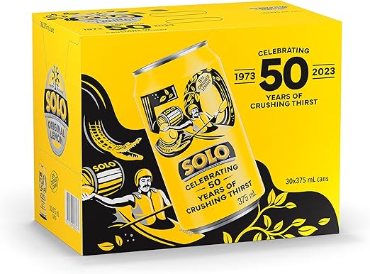Solo Lemon Soft Drink, 30 x 375ml : Amazon.com.au: Pantry Food & Drinks