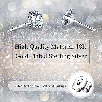 wholesale retailers 5MM S925 Sterling Silver CZ Stud Earrings for Women/Girl, US19251021