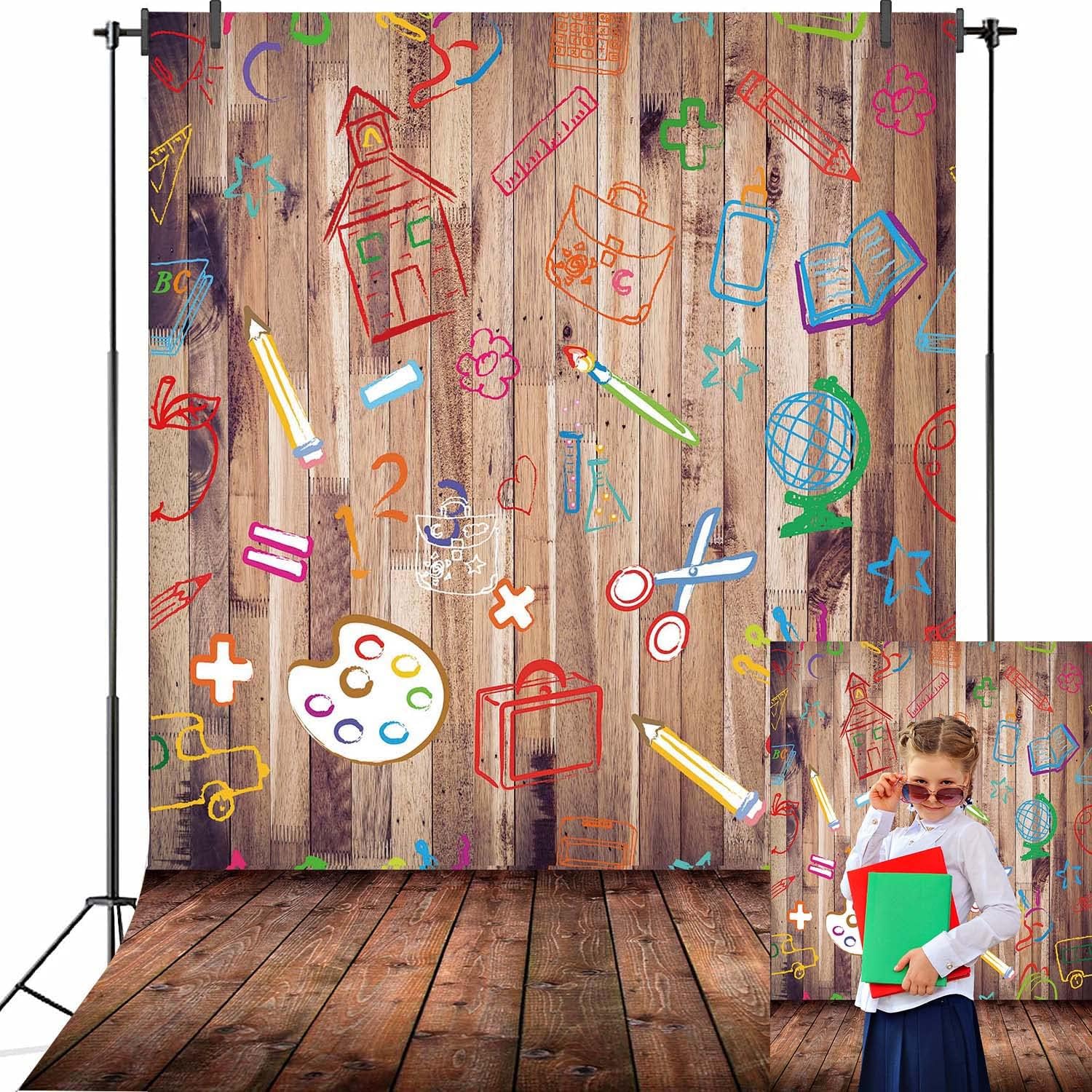 Amazon.com : Leyiyi 5x3ft Welcome Back to School Photography Background ...